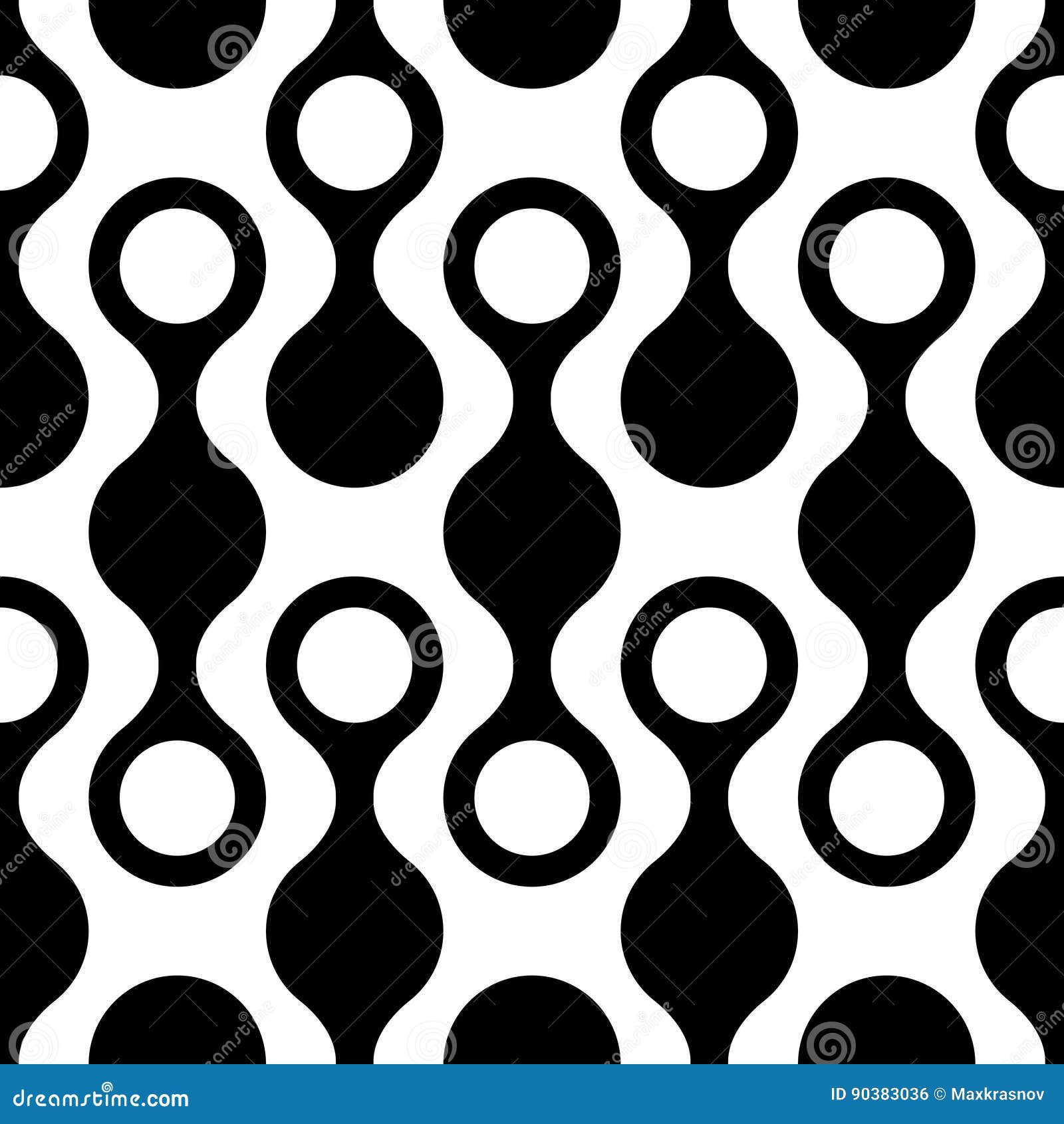 Seamless Curved Shape Pattern Stock Vector - Illustration of elegant ...