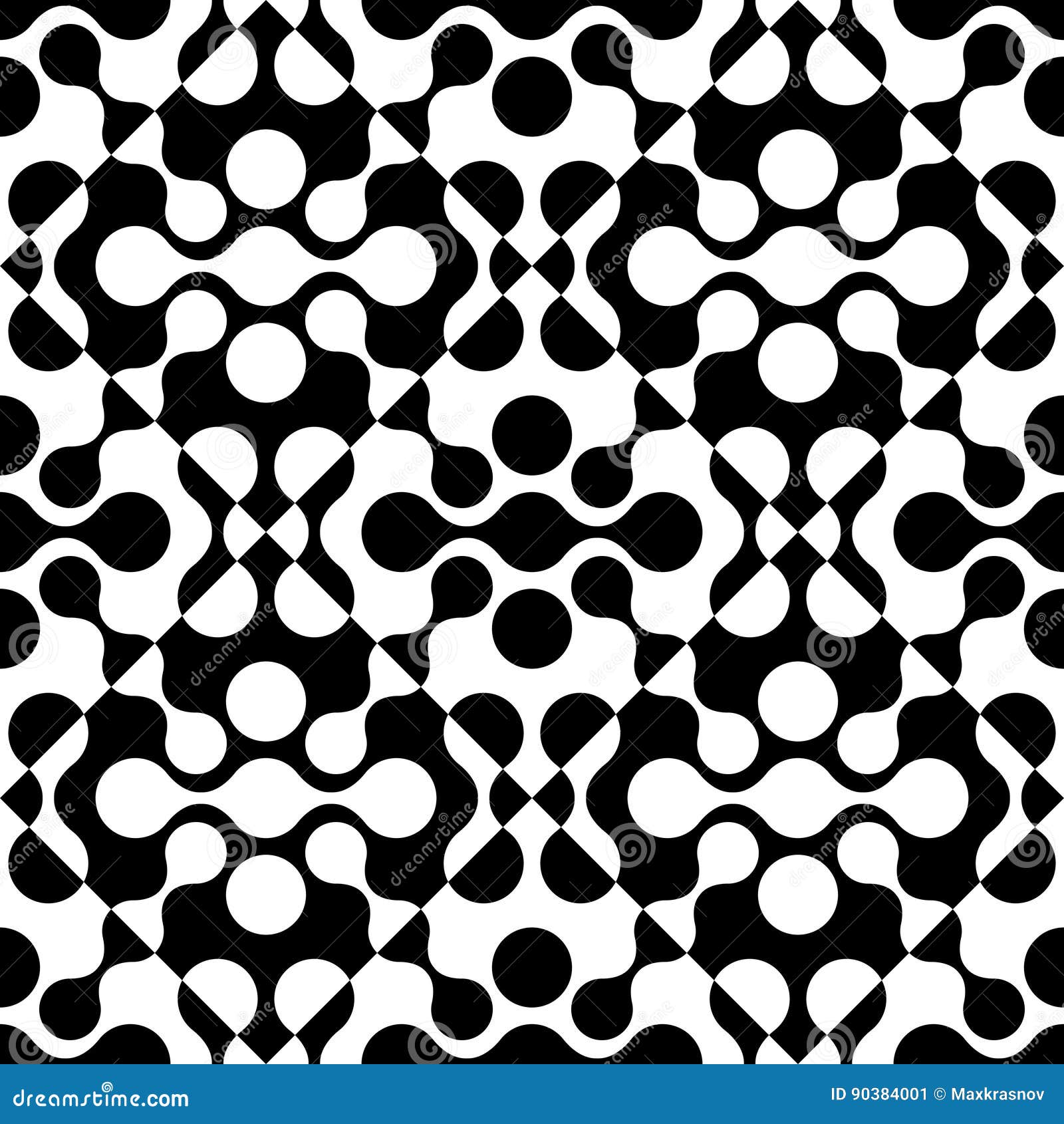 Seamless Curved Shape Pattern Stock Vector - Illustration of design ...