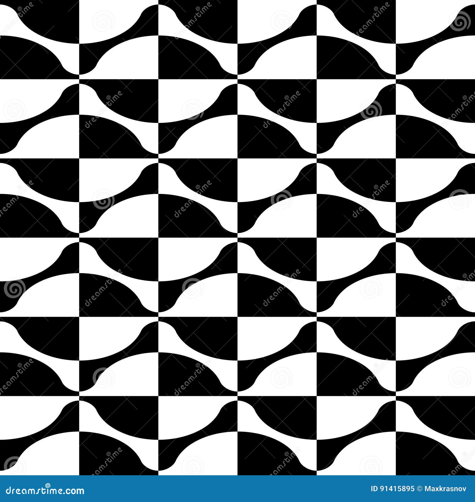 Seamless Curved Shape Pattern Stock Vector - Illustration of graphic ...