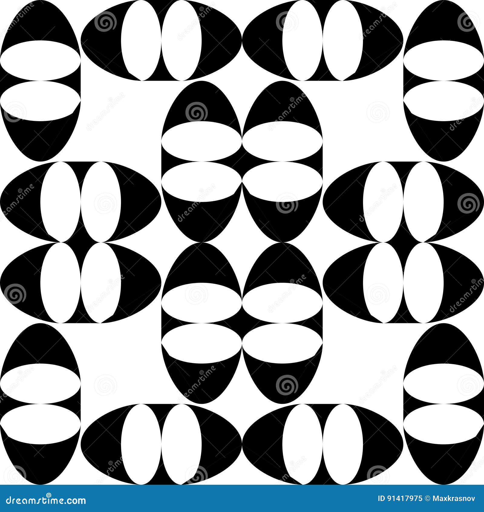 Seamless Curved Shape Pattern Stock Vector - Illustration of graphic ...