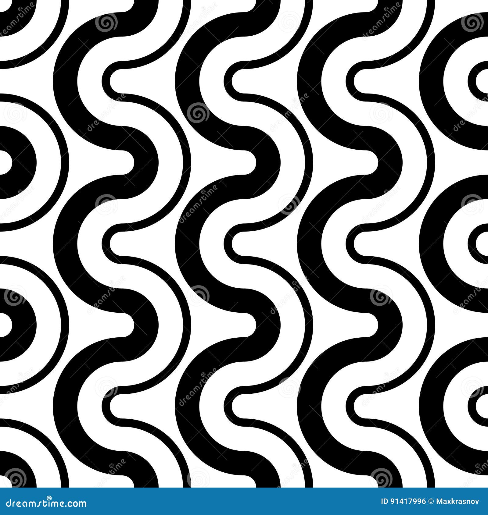 Seamless Curved Shape Pattern Stock Vector - Illustration of element ...