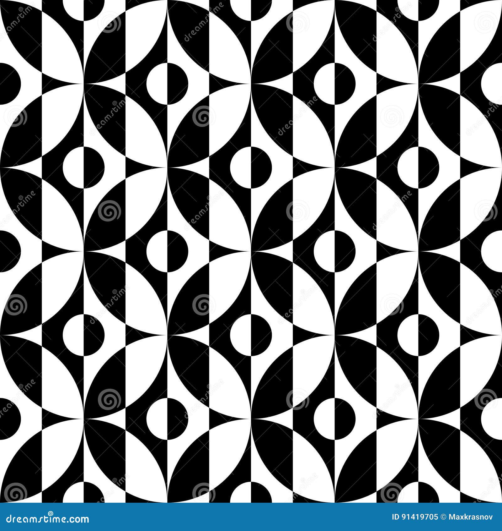 Seamless Curved Shape Pattern Stock Vector - Illustration of lattice ...
