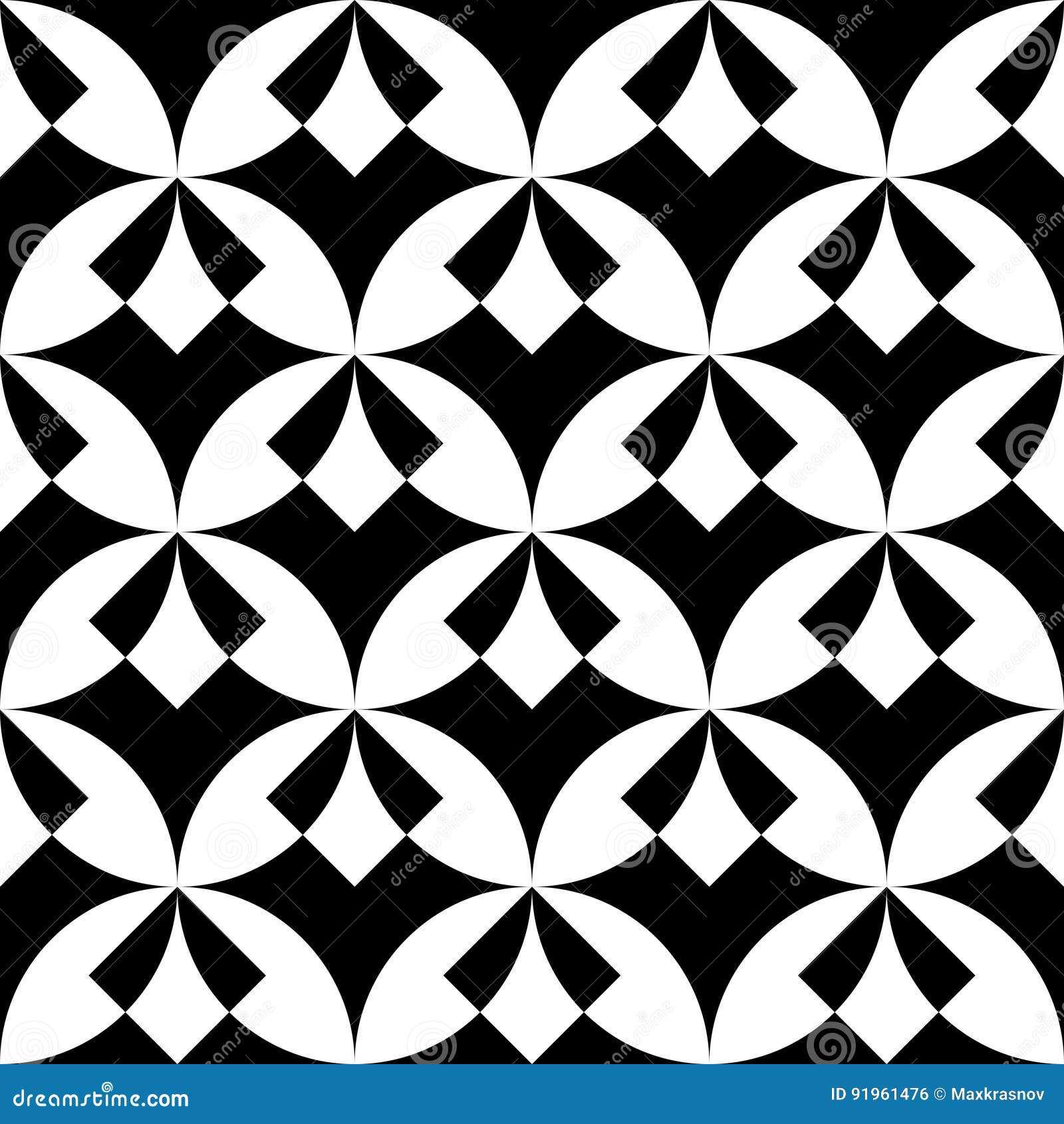 Seamless Curved Shape Pattern Stock Vector - Illustration of mosaic ...