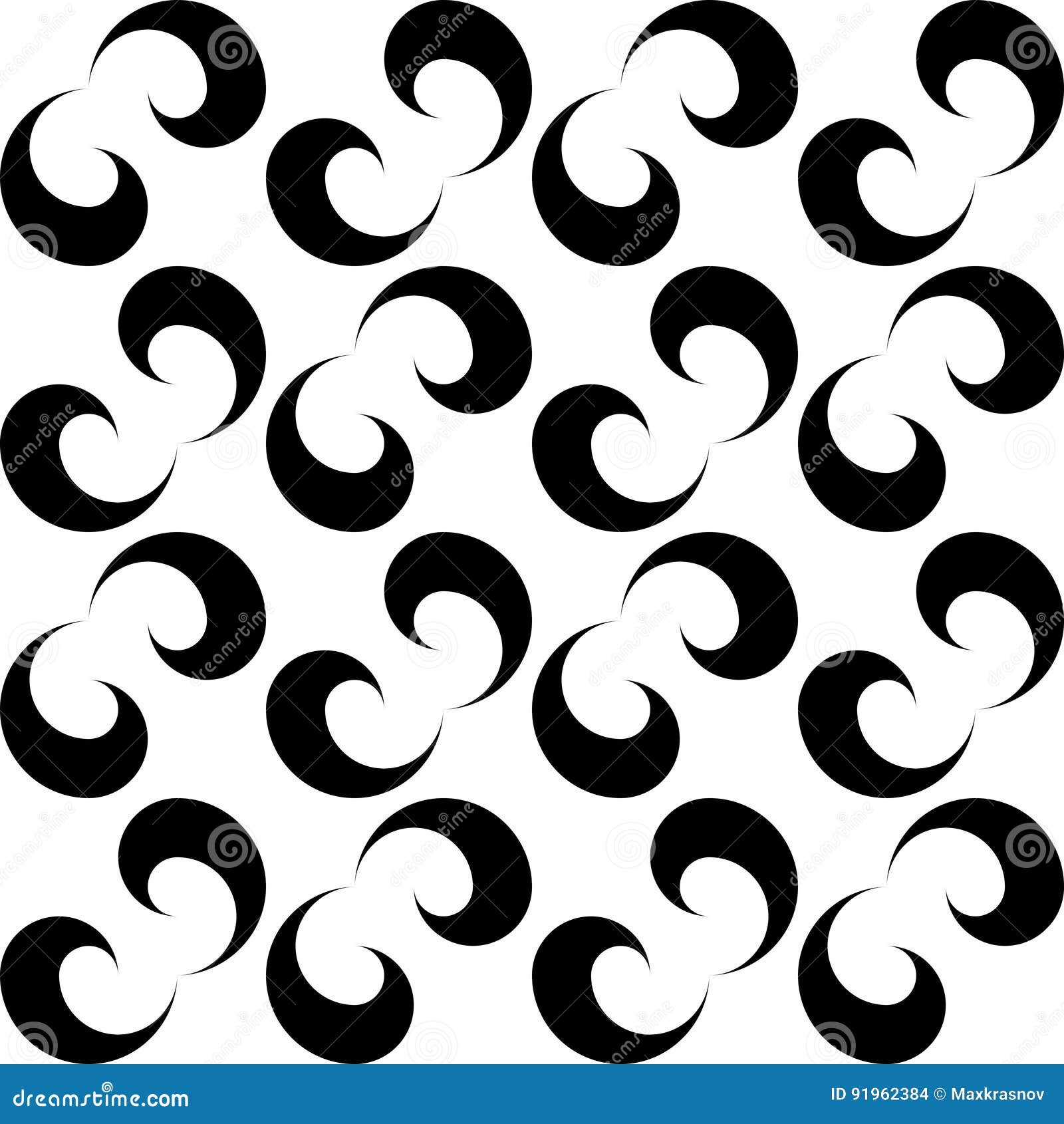 Seamless Curved Shape Pattern Stock Vector - Illustration of modern ...