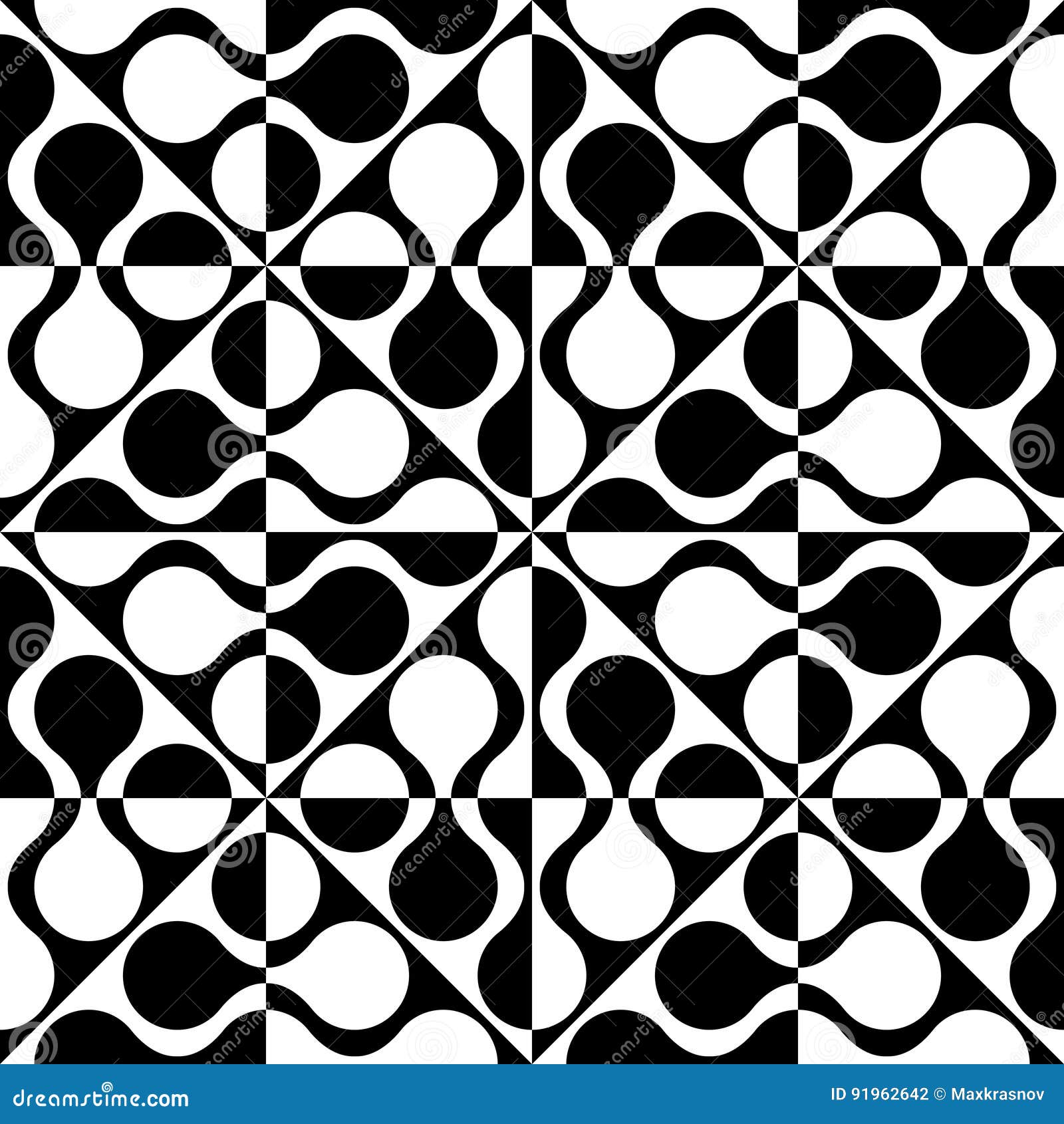 Seamless Curved Shape Pattern Stock Vector - Illustration of damask ...