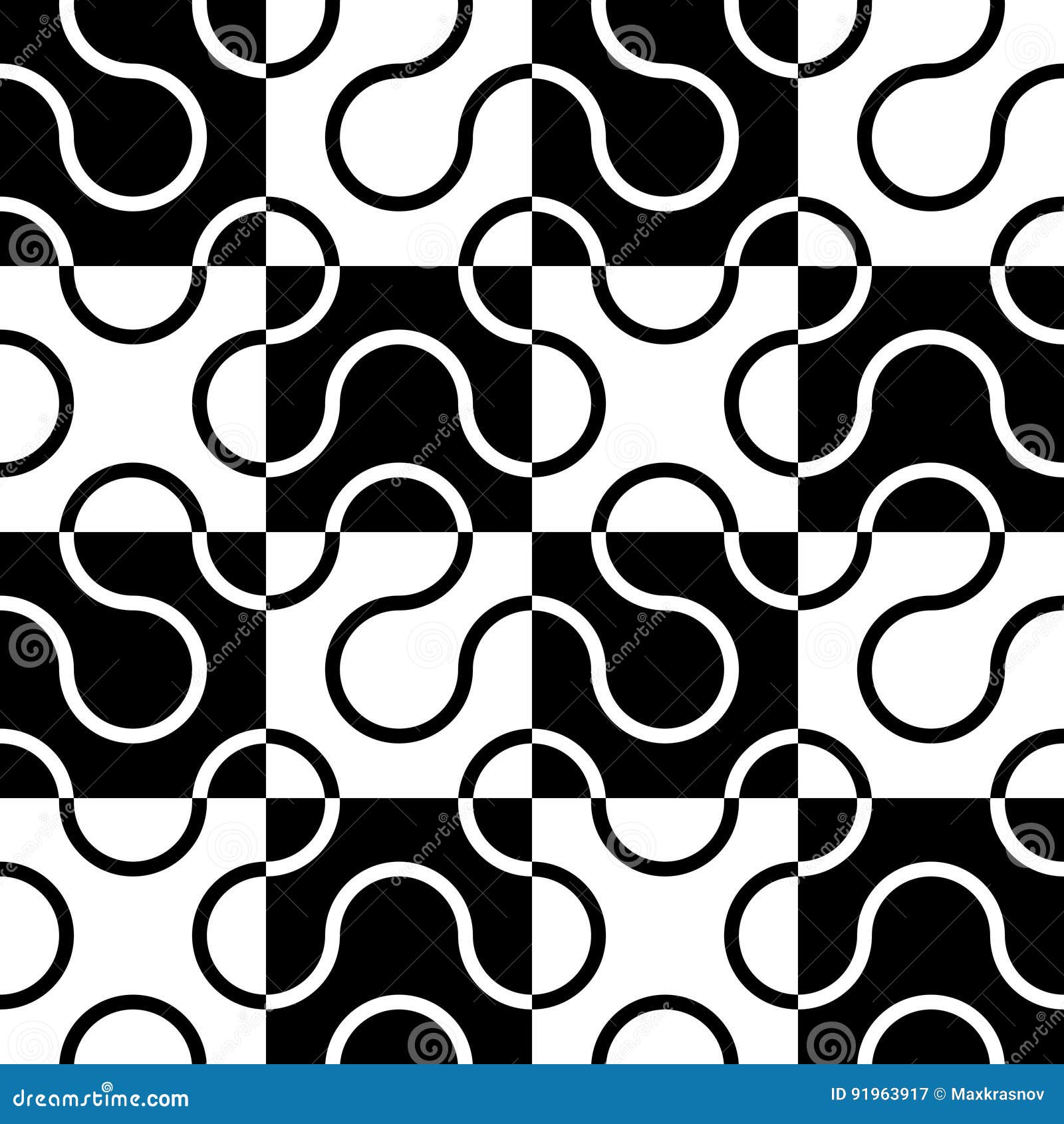 Seamless Curved Shape Pattern Stock Vector - Illustration of curved ...