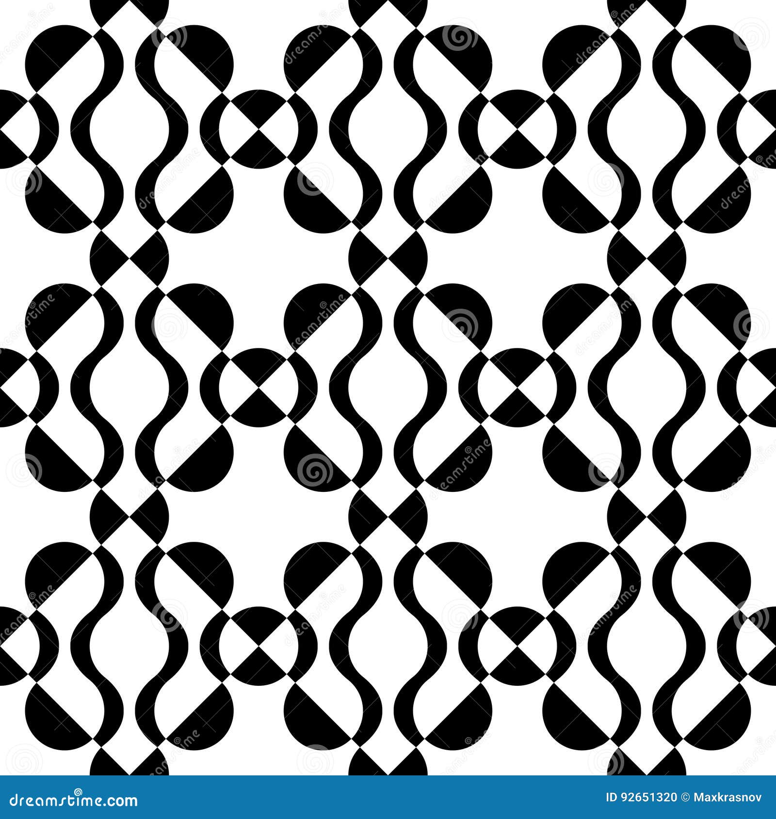 Seamless Curved Shape Pattern Stock Vector - Illustration of shape ...