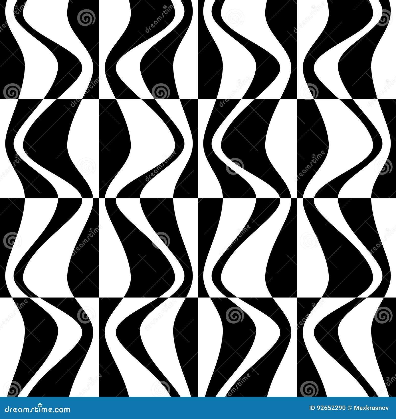 Seamless Curved Shape Pattern Stock Vector - Illustration of pattern ...