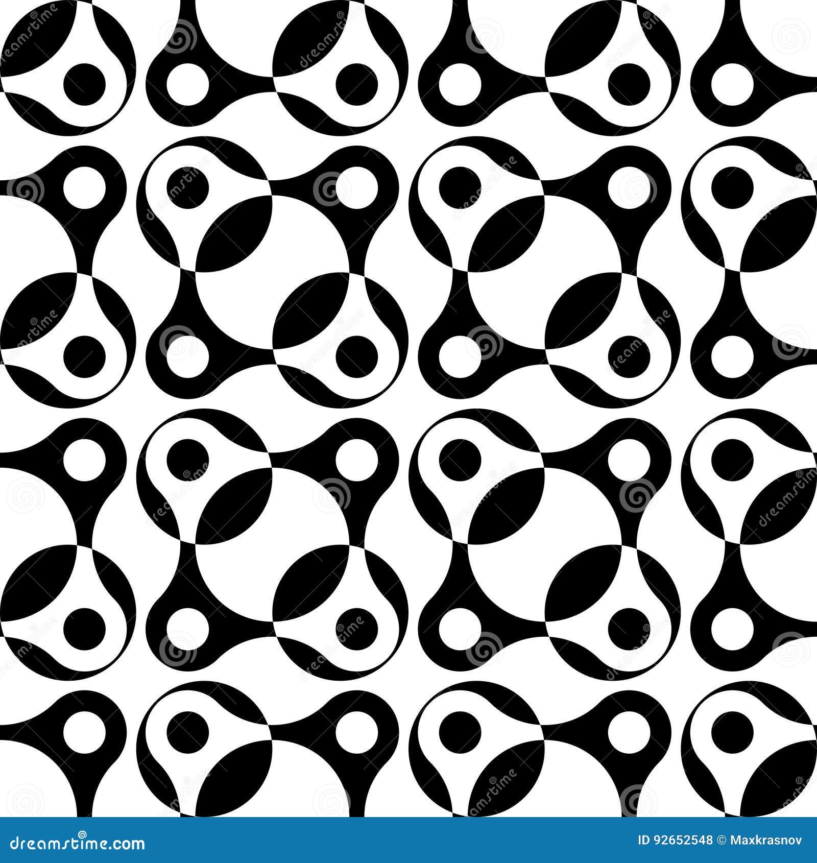 Seamless Curved Shape Pattern Stock Vector - Illustration of retro ...
