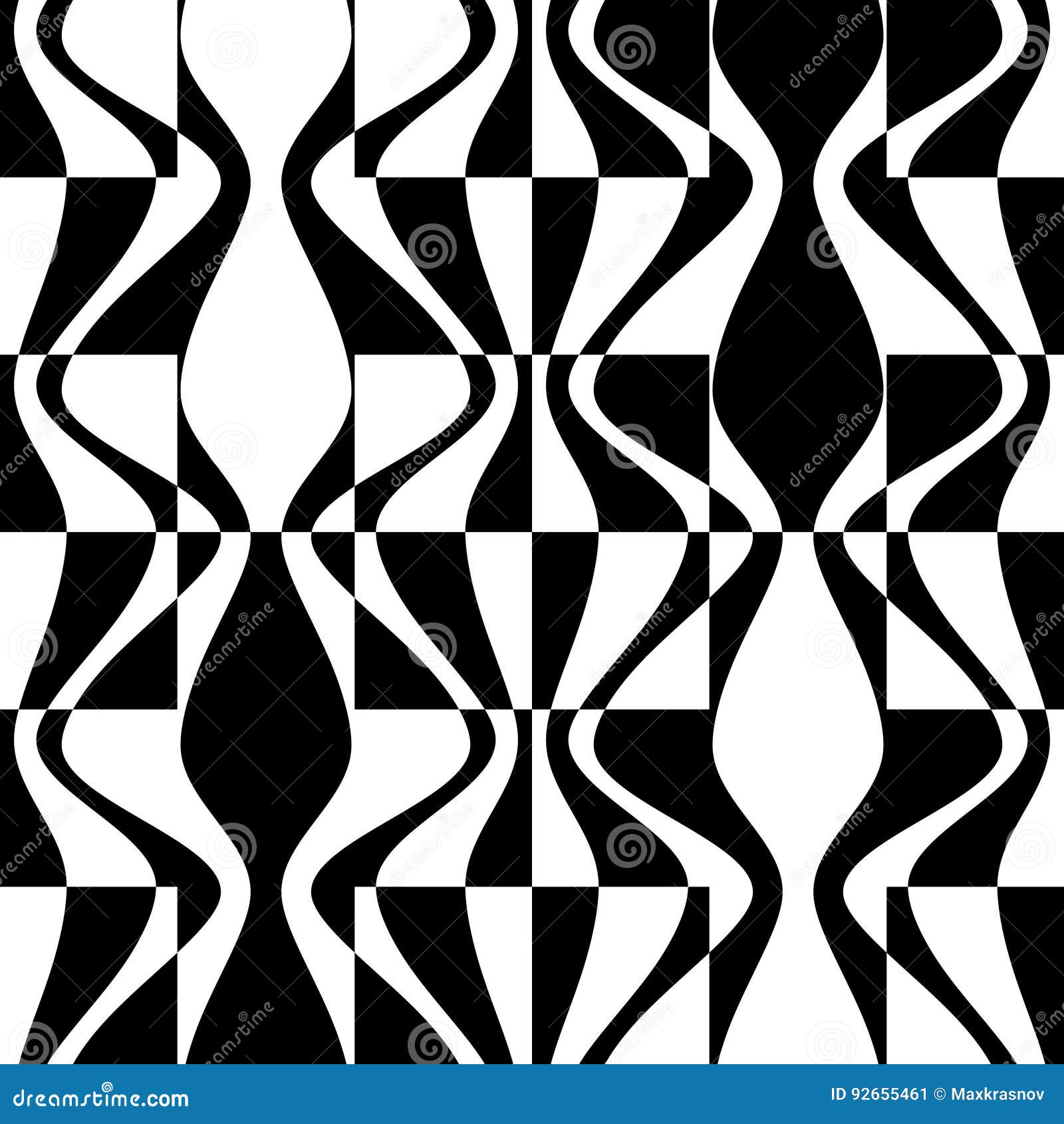 Seamless Curved Shape Pattern Stock Vector - Illustration of lattice ...
