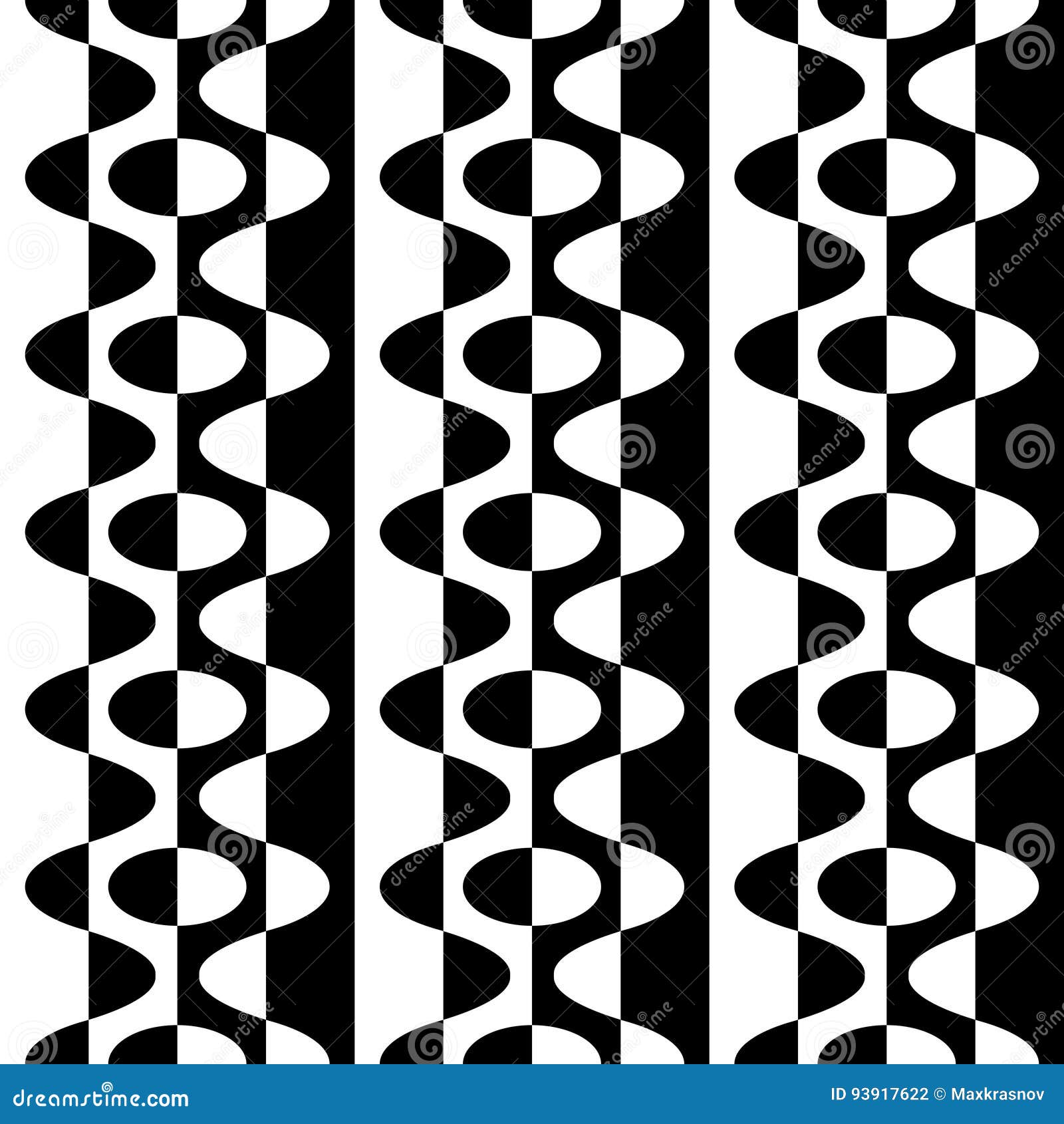 Seamless Curved Shape Pattern Stock Vector - Illustration of curved ...