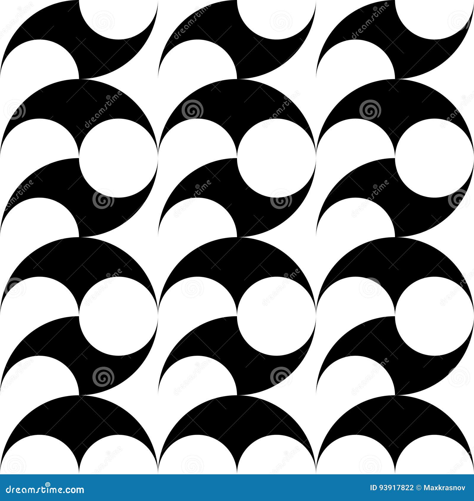 Seamless Curved Shape Pattern Stock Vector - Illustration of element ...