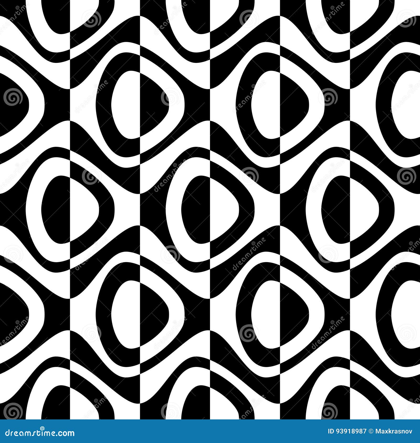 Seamless Curved Shape Pattern Stock Vector - Illustration of design ...