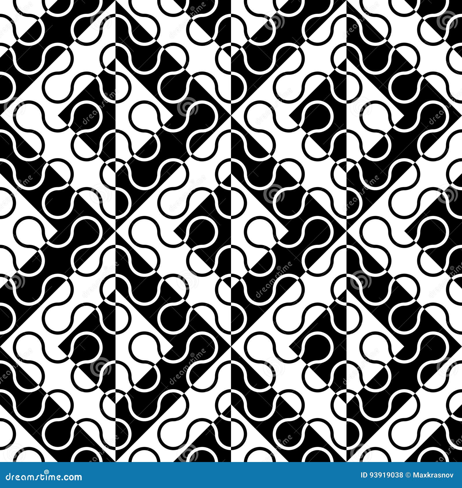 Seamless Curved Shape Pattern Stock Vector - Illustration of abstract ...