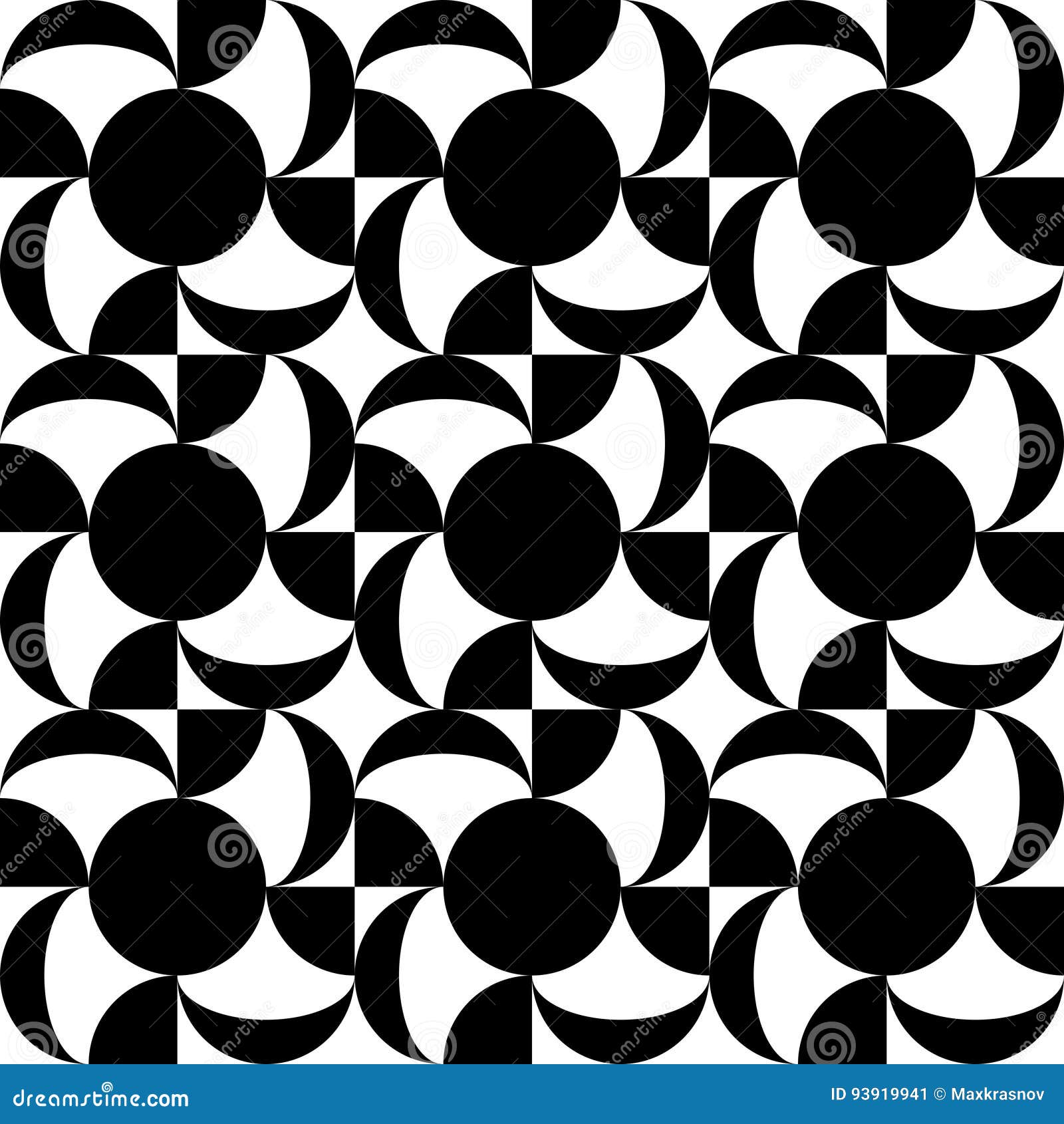 Seamless Curved Shape Pattern Stock Vector - Illustration of modern ...