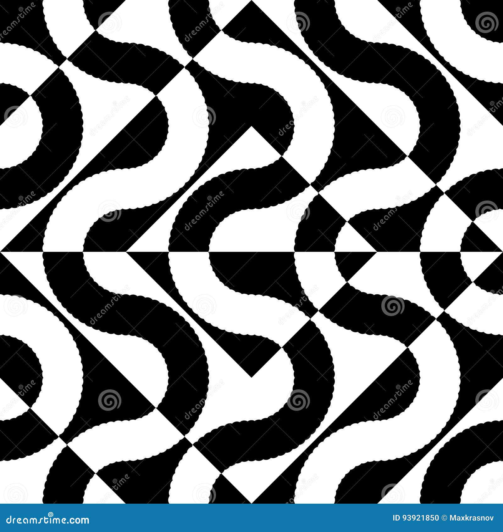 Seamless Curved Shape Pattern Stock Vector - Illustration of curved ...