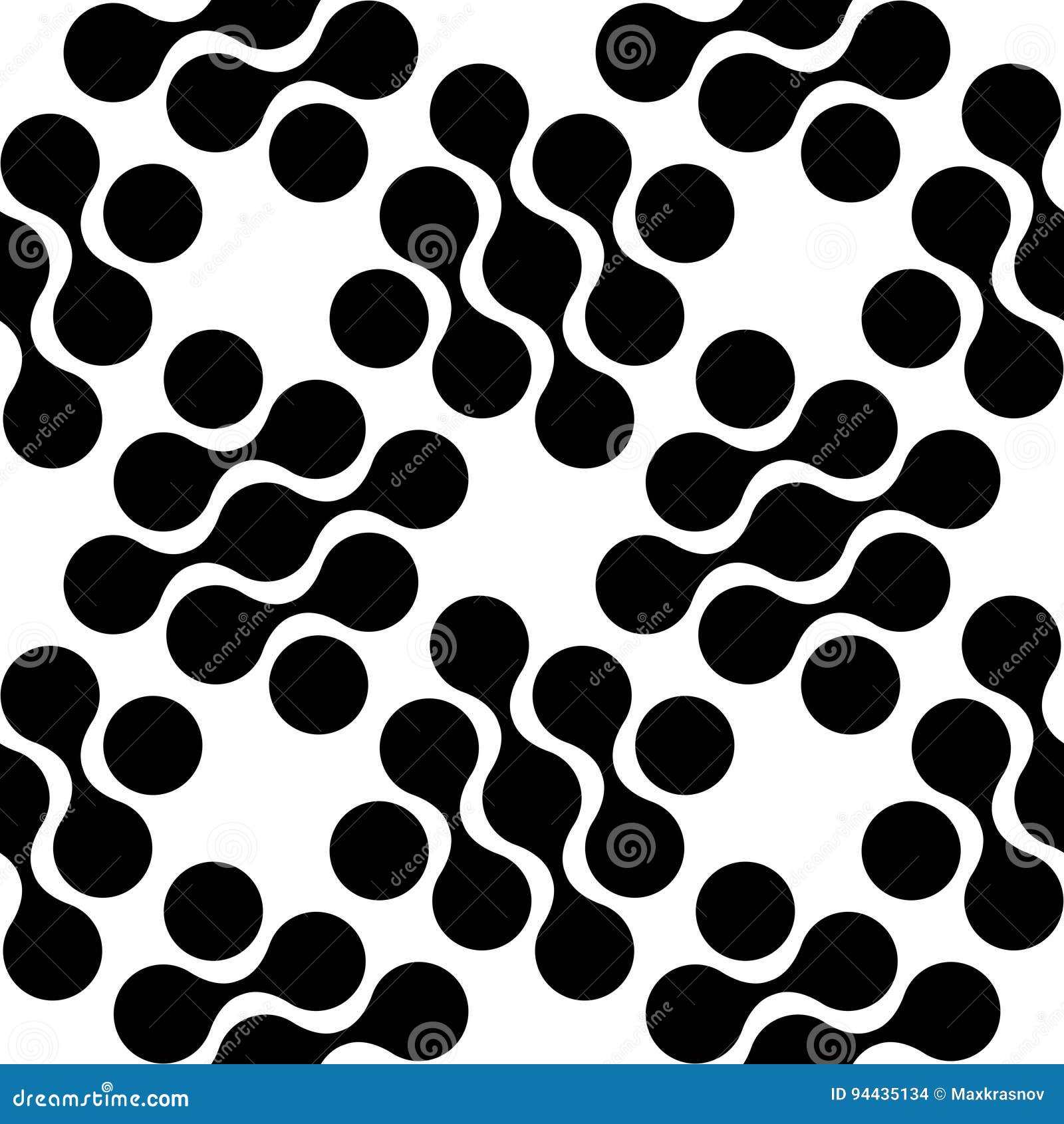 Seamless Curved Shape Pattern Stock Vector - Illustration of lattice ...