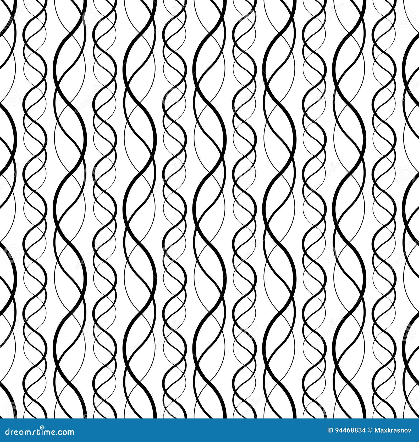 Seamless Curved Shape Pattern Stock Vector - Illustration of repeat ...