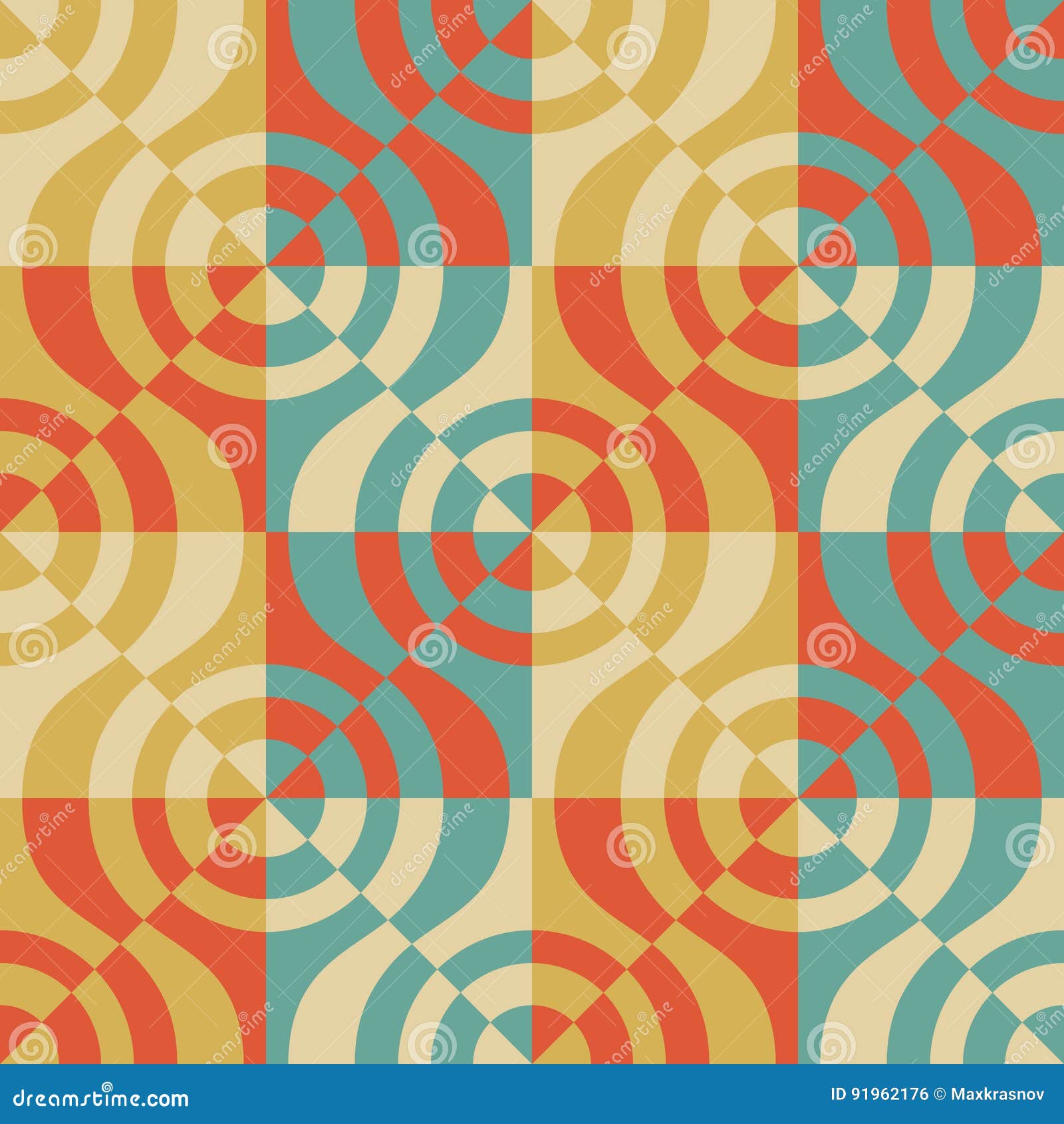 Seamless Curved Shape Pattern Stock Vector - Illustration of paper ...