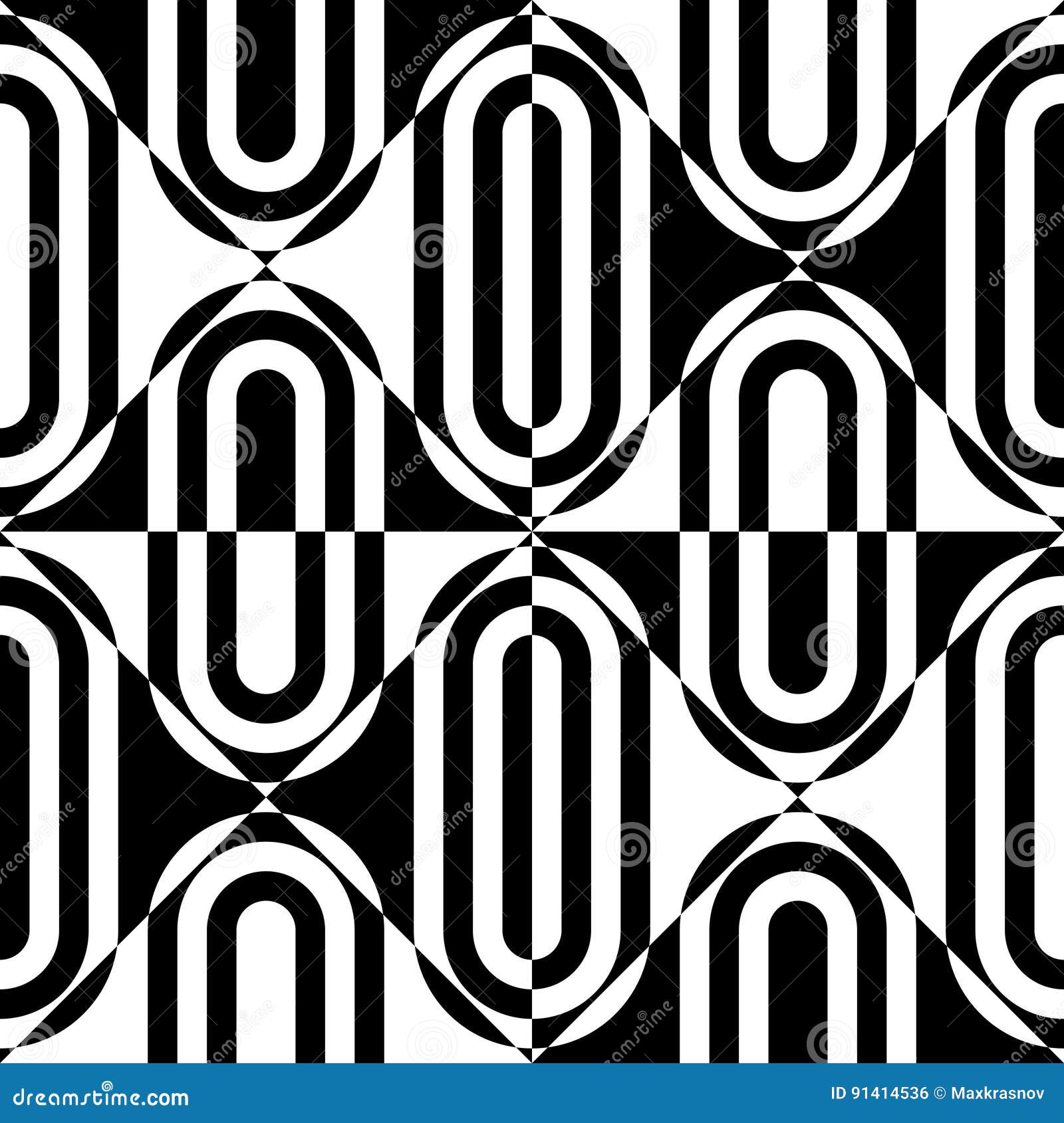 Seamless Curved Shape Pattern Stock Vector - Illustration of abstract ...