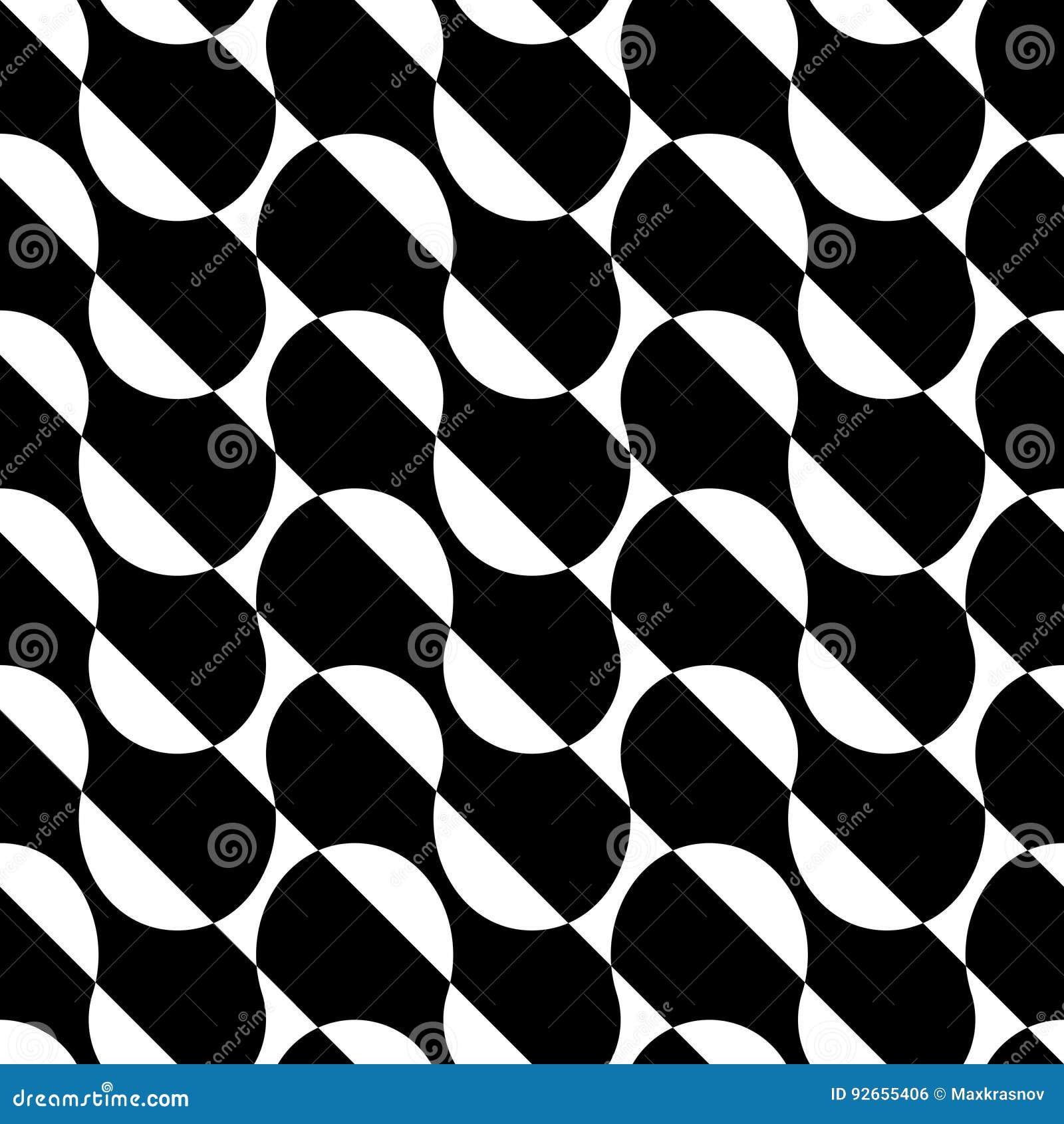 Seamless Curved Shape Pattern Stock Vector - Illustration of ...