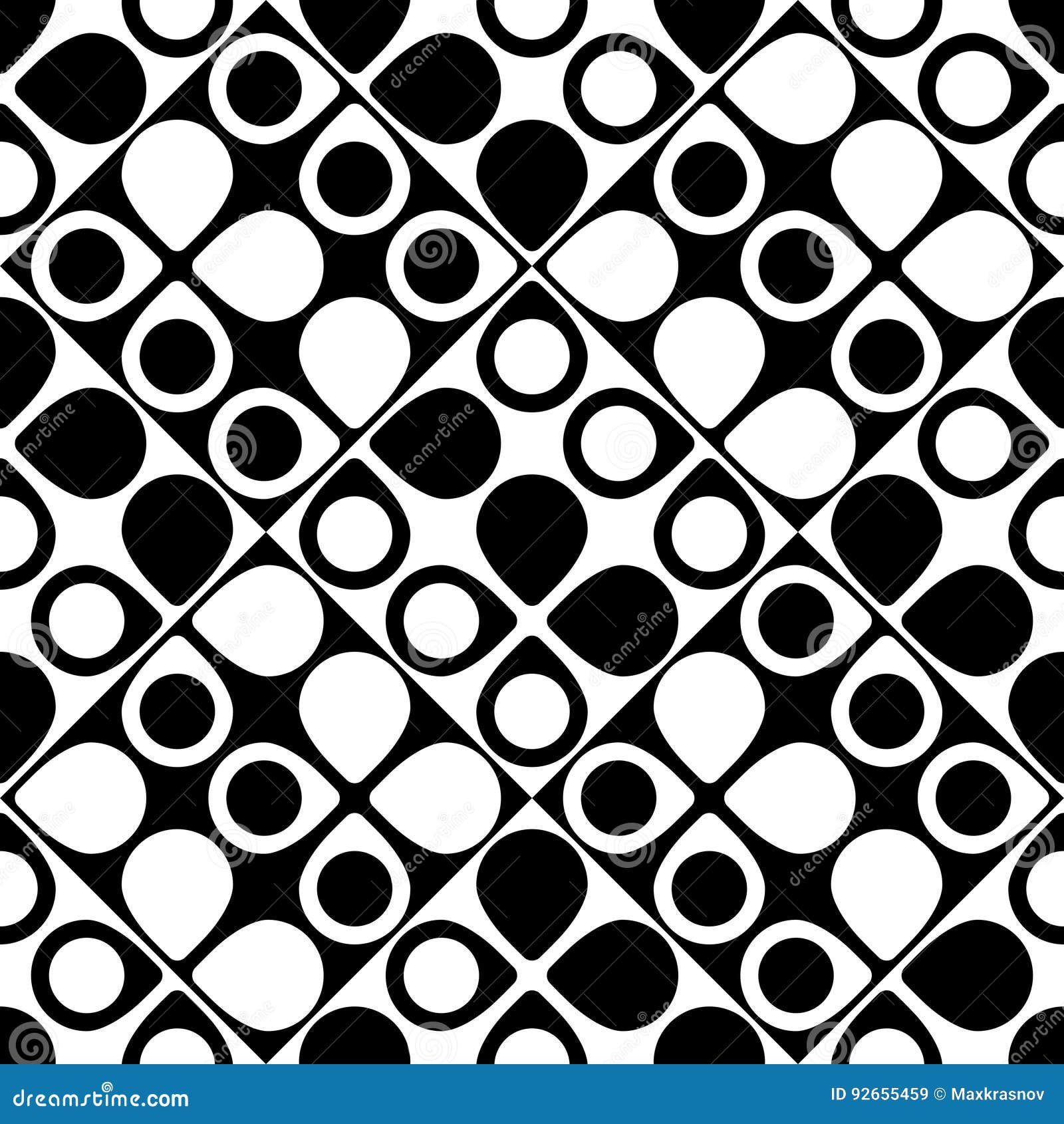 Seamless Curved Shape Pattern Stock Vector - Illustration of repeat ...