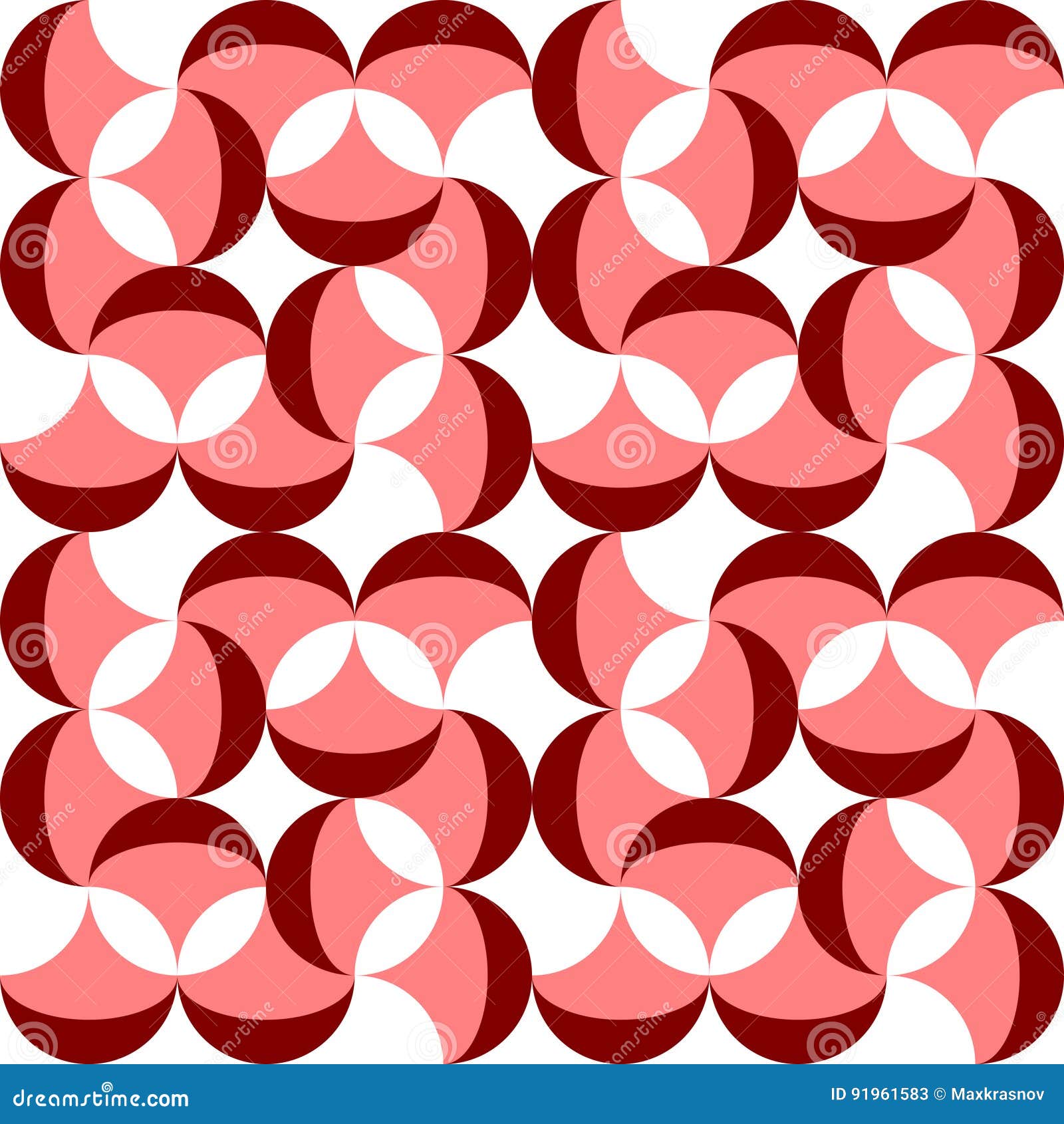 Seamless Curved Shape Pattern Stock Vector - Illustration of retro ...
