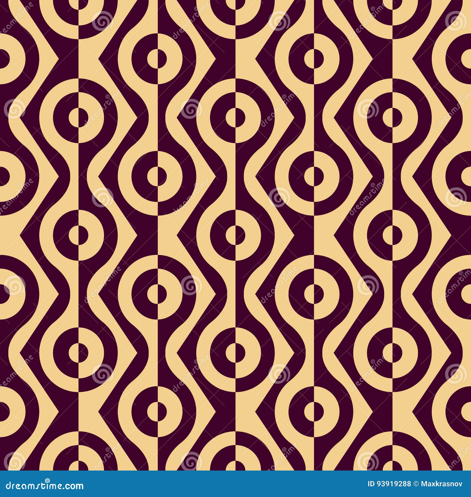 Seamless Curved Shape Pattern Stock Vector - Illustration of line ...