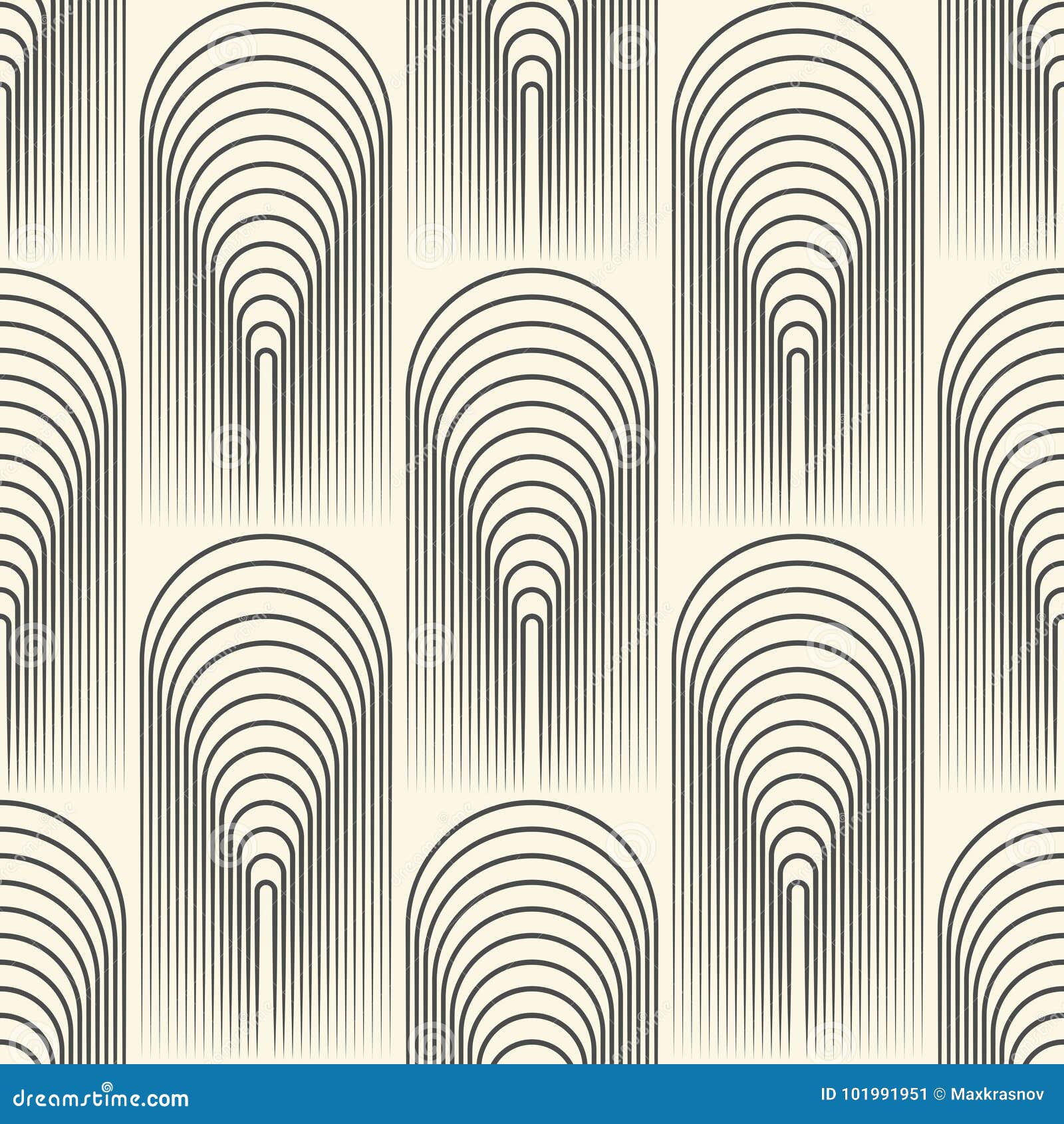 Seamless Curved Stripe Pattern. Abstract Gradient Texture Stock Vector ...