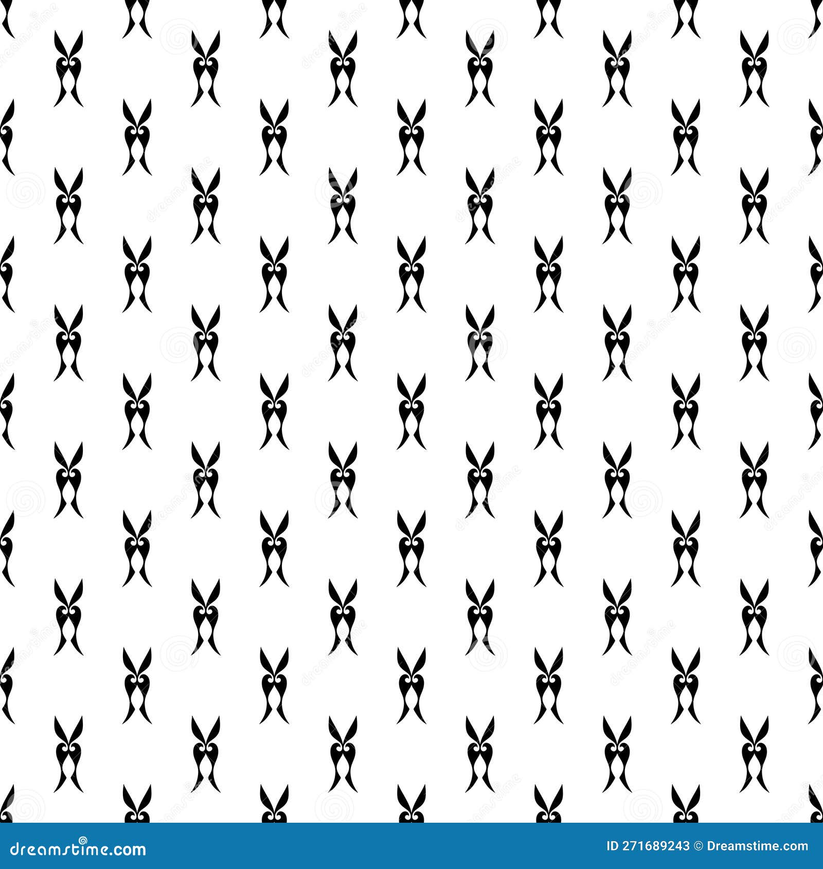 Seamless Curvy Style Unique Pattern Repeated on White Background Stock ...
