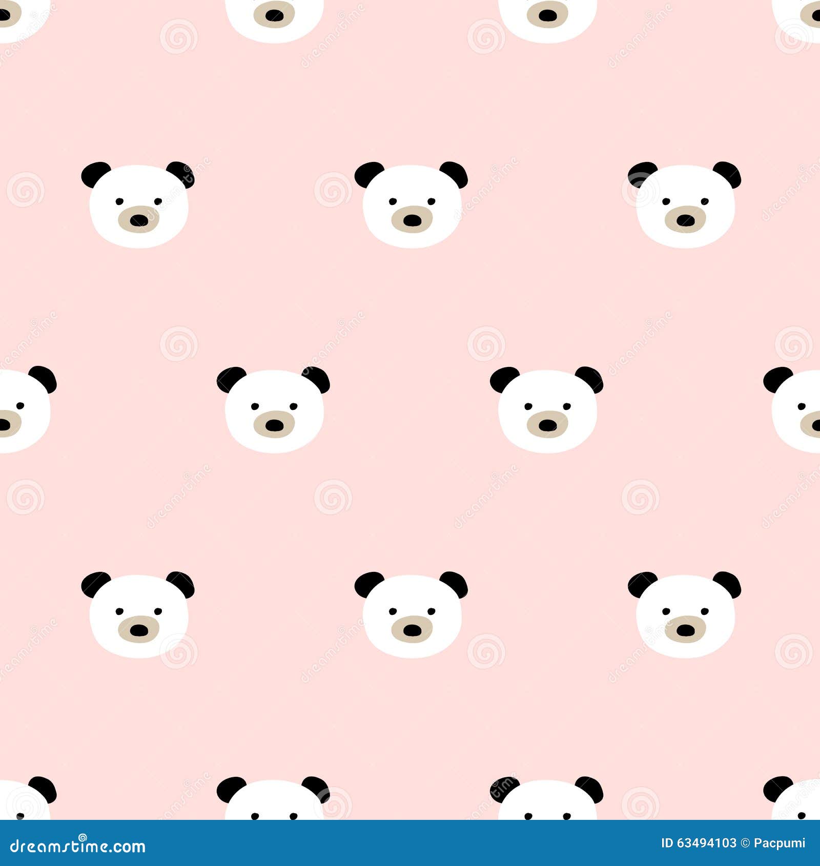 Seamless cute bear pattern stock illustration. Illustration of paint ...