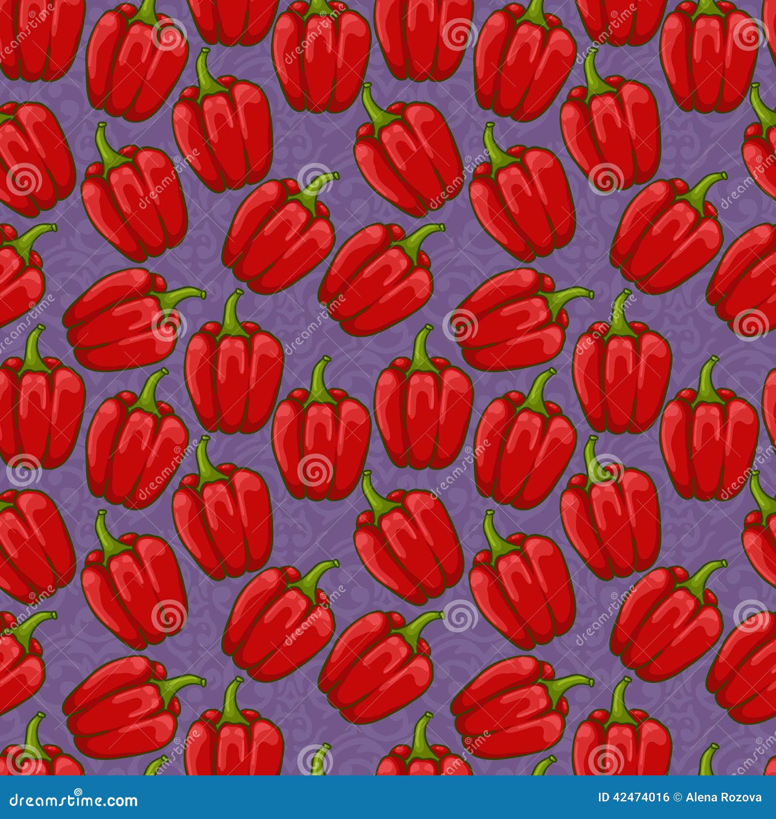 Seamless Cute Bell Pepper Pattern Stock Vector - Illustration of pepper ...