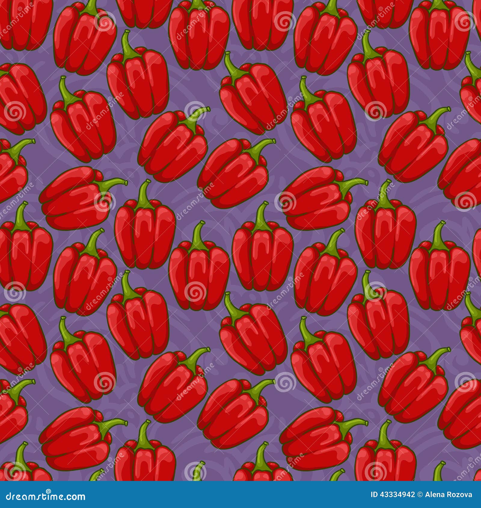 Seamless Cute Bell Pepper Pattern Stock Vector - Illustration of summer ...