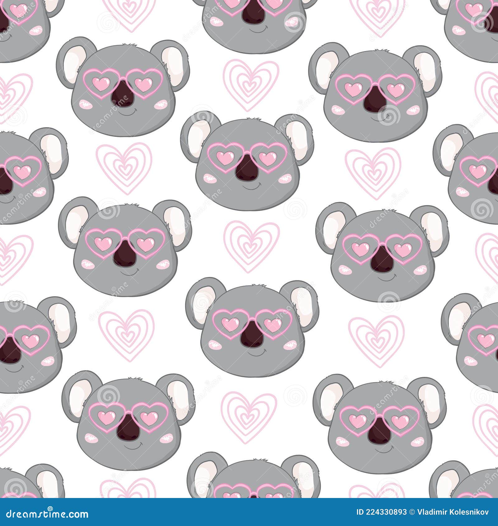 Koala Pattern Baby Scandinavian Pattern Boho Grey Rainbows, Cute Koala ...