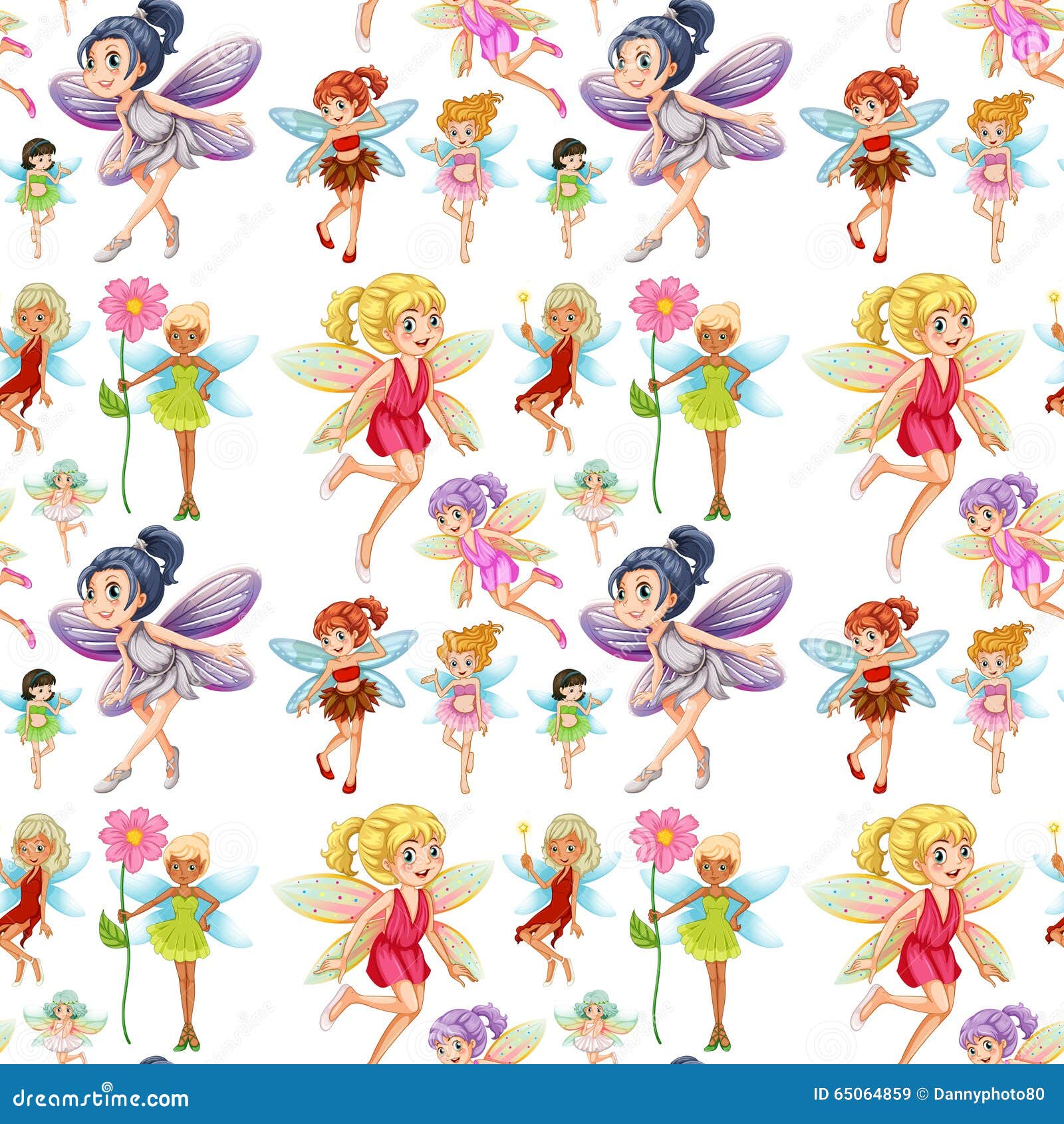 Set Of Cute Fairies And Elves, Magic Little Creatures, Mythical Fairy ...