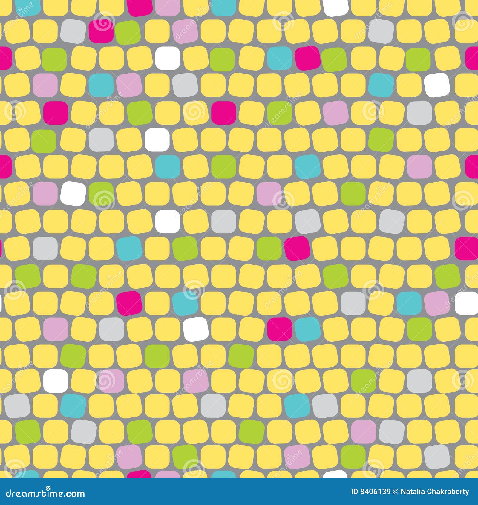 Seamless cute mosaic stock vector. Illustration of curl - 8406139