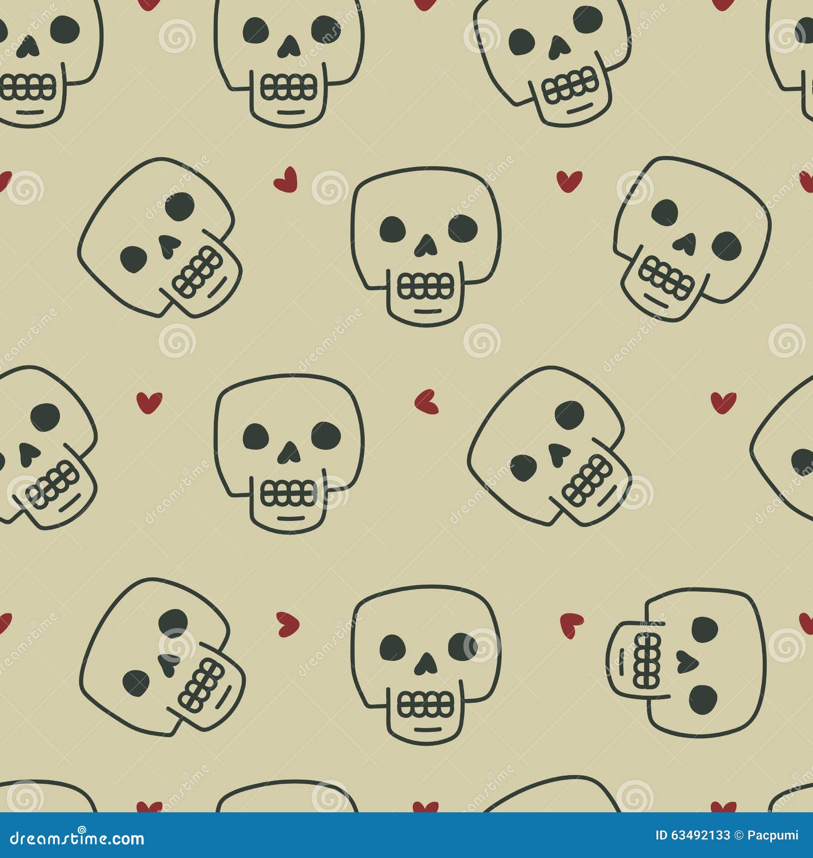 Girly Skull Pattern Wallpaper