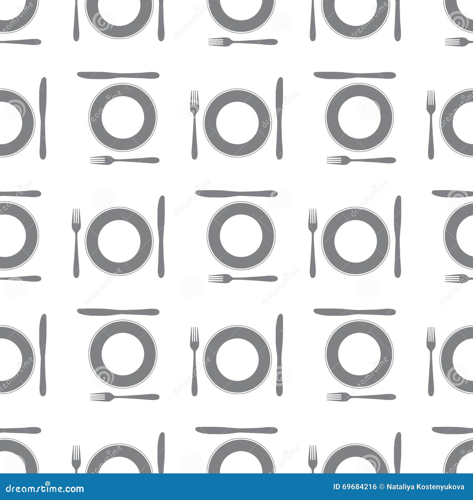 Seamless Cutlery Silverware Pattern Cartoon Vector | CartoonDealer.com ...