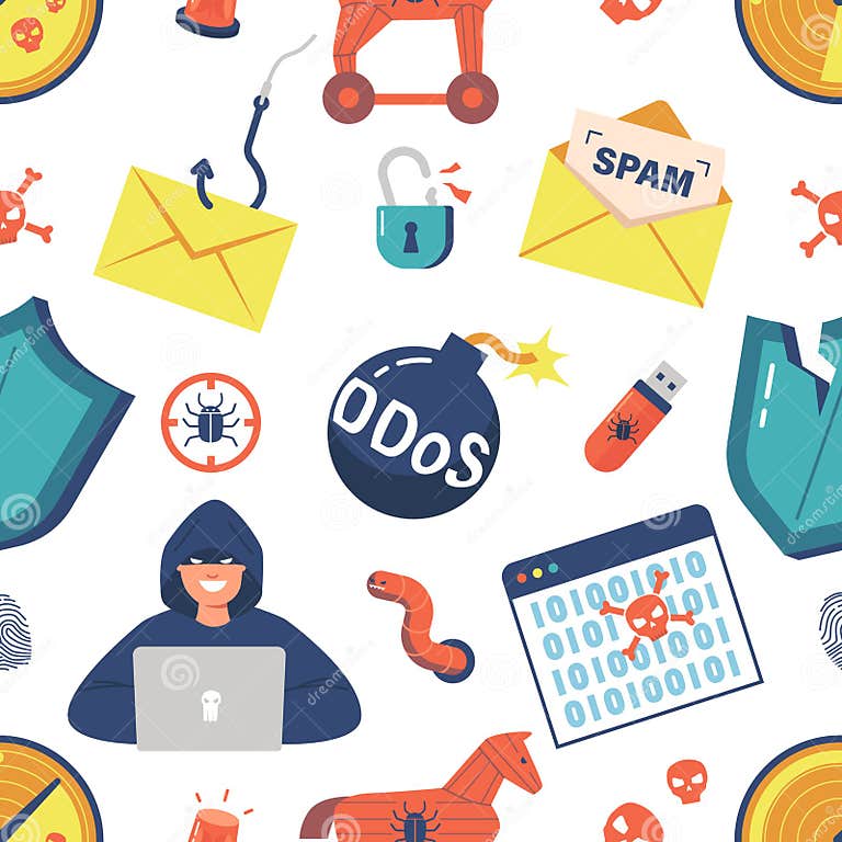 Seamless Cyber Attack Pattern Consists of Symbols Representing Digital ...