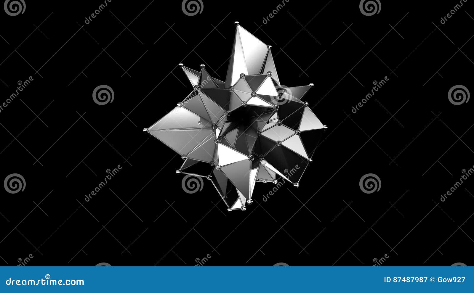 Seamless 3D Alpha Background of Abstract Geometric Atomic Shape Bond ...