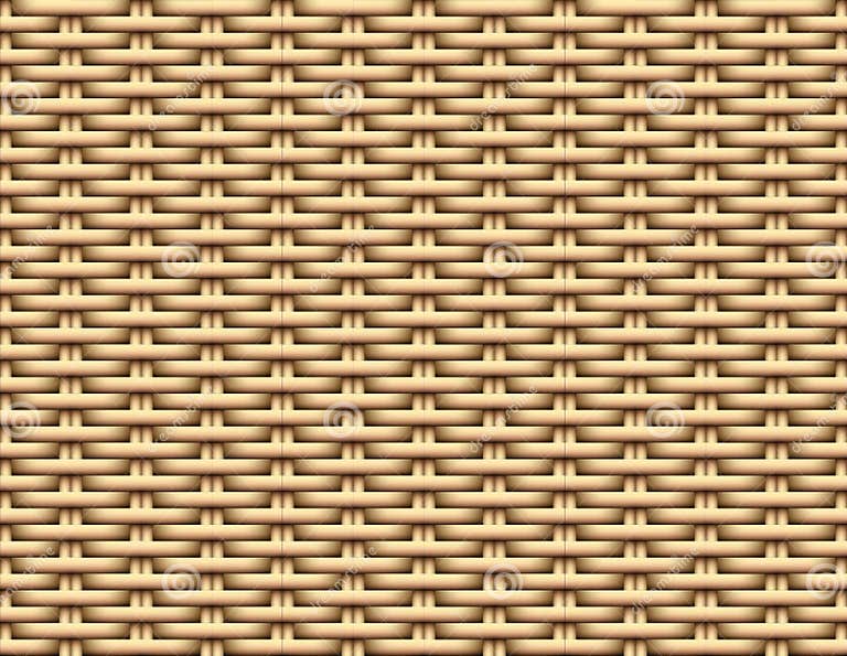 Seamless 3D Brown Rattan Pattern, Vector Art Stock Vector ...