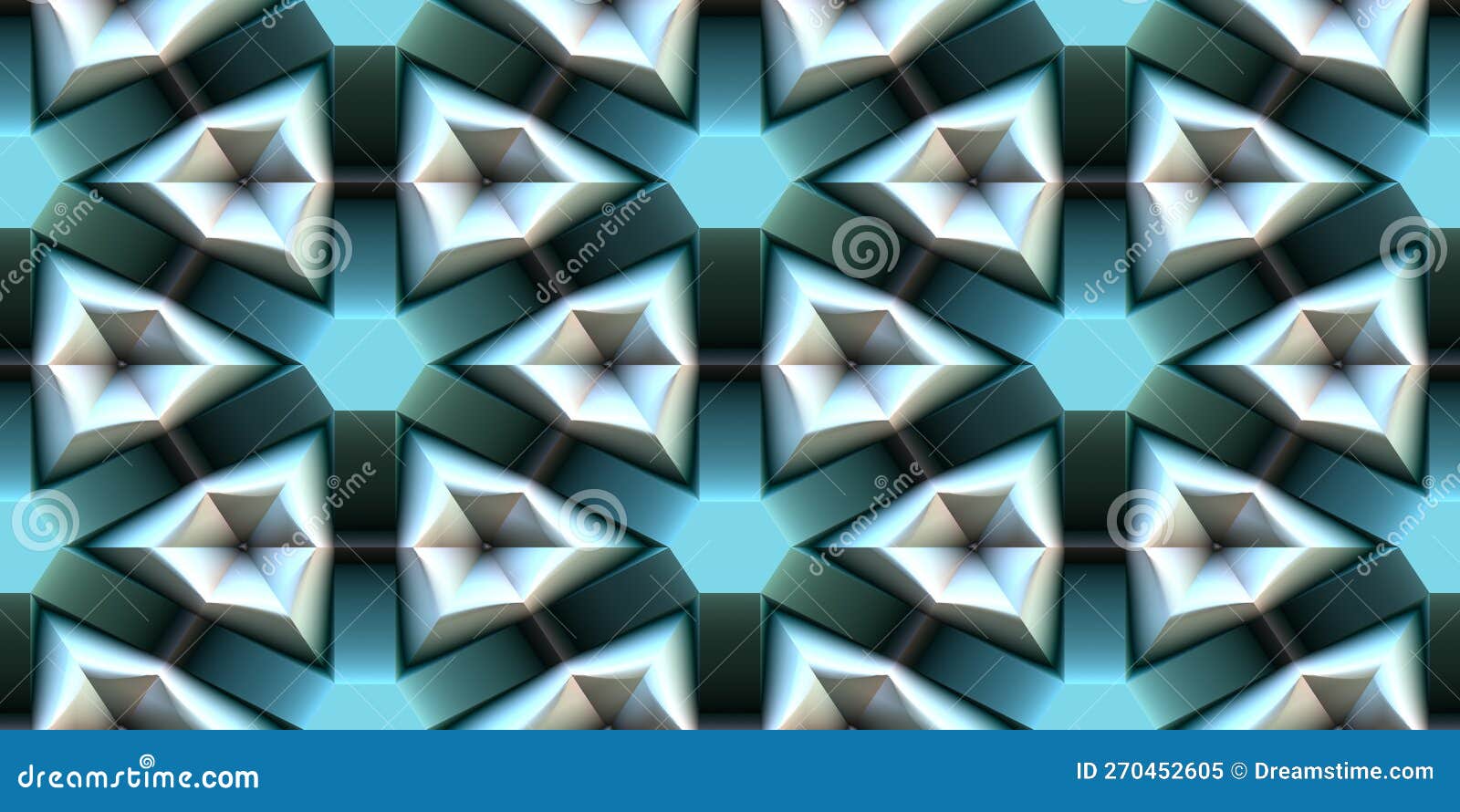 Seamless 3d Design Pattern. Creative Blue Stars Background Stock ...