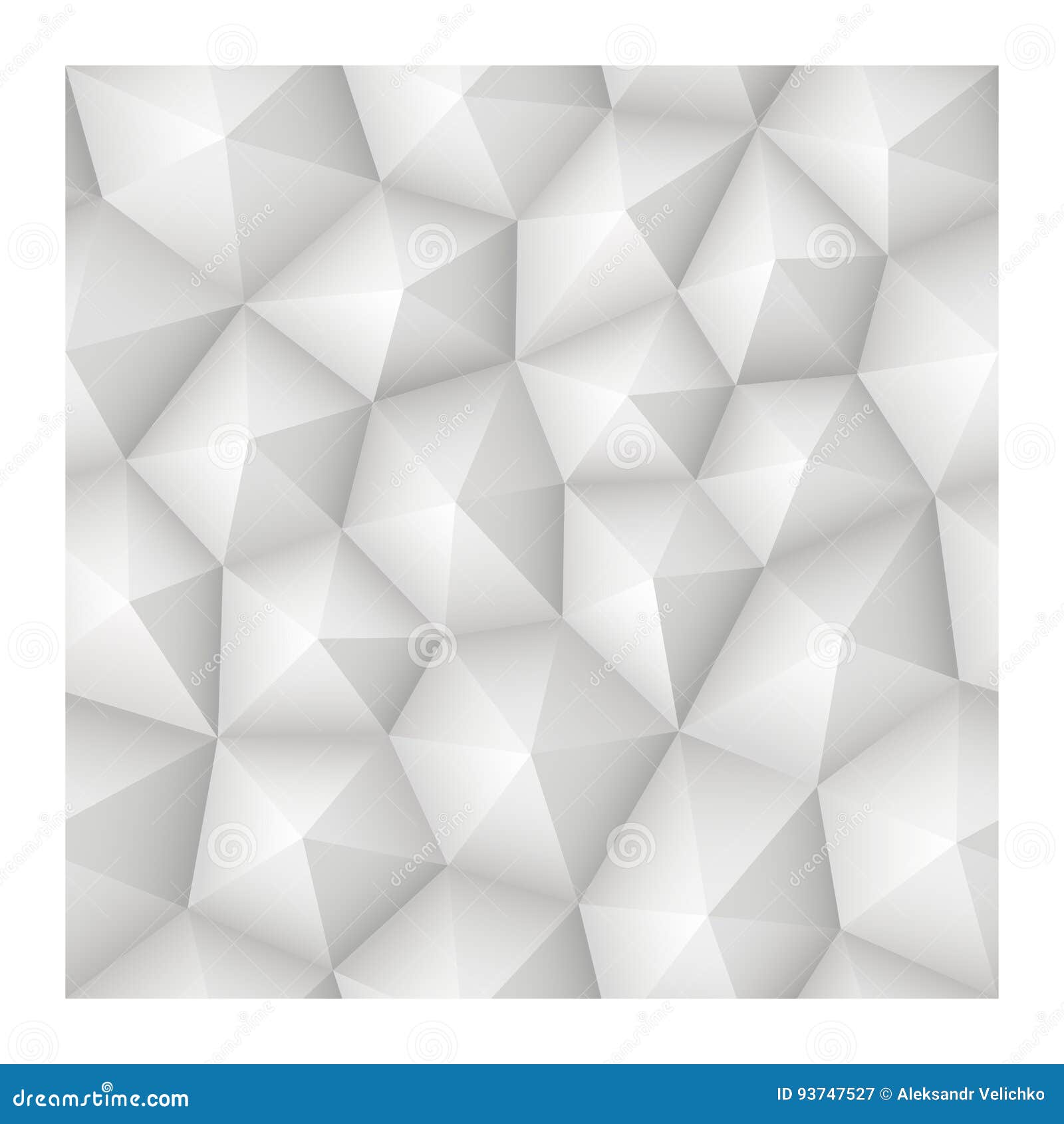 Seamless 3d Geometric Abstract Vector White Texture with Low Pol Stock ...