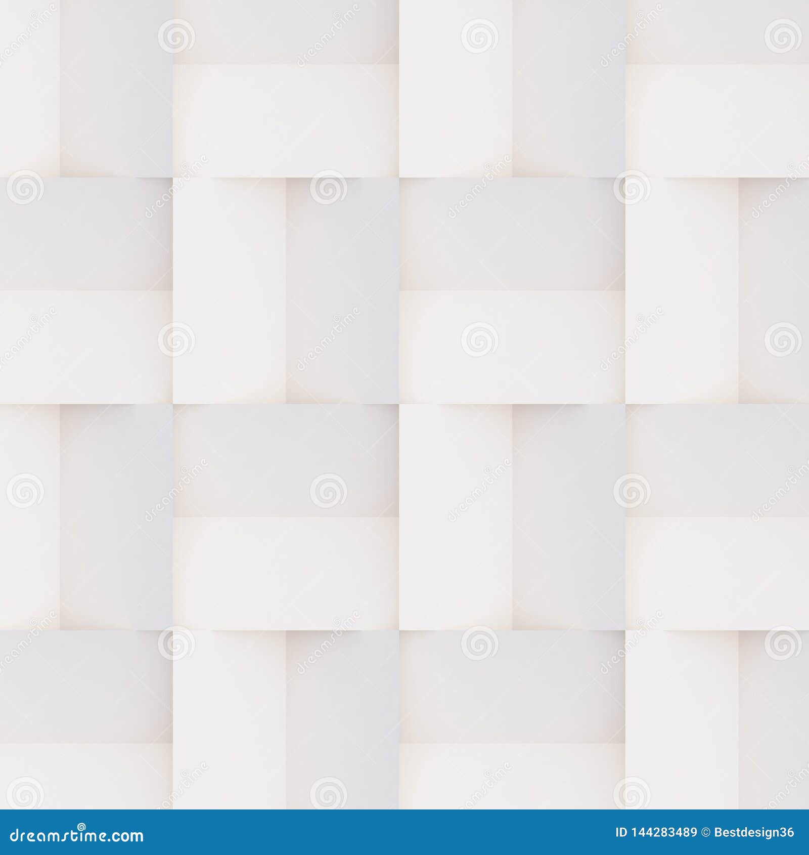 3D Pattern Made of White and Beige Geometric Shapes Stock Image - Image ...