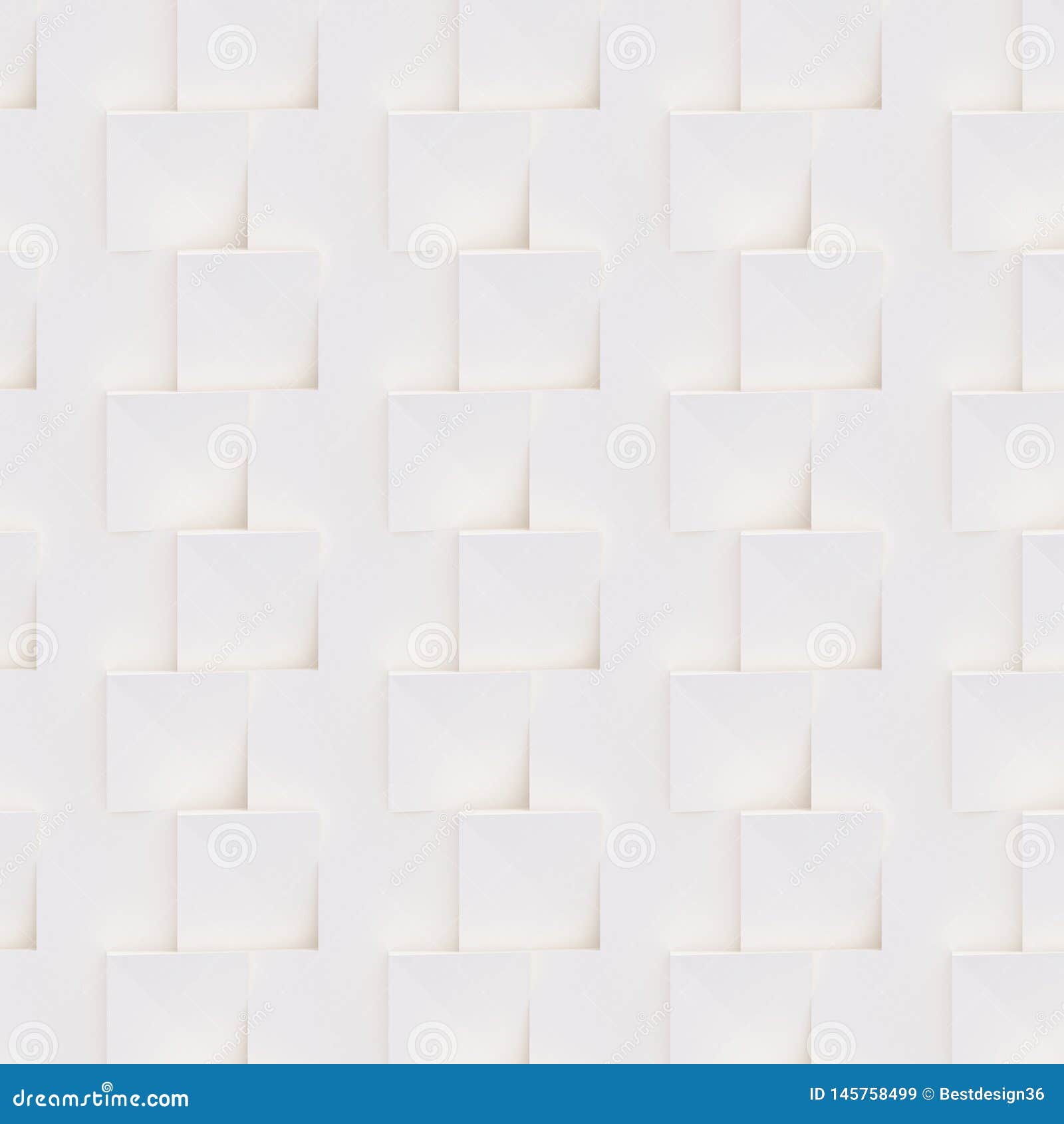 3D Pattern Made of White and Beige Geometric Shapes, Creative ...