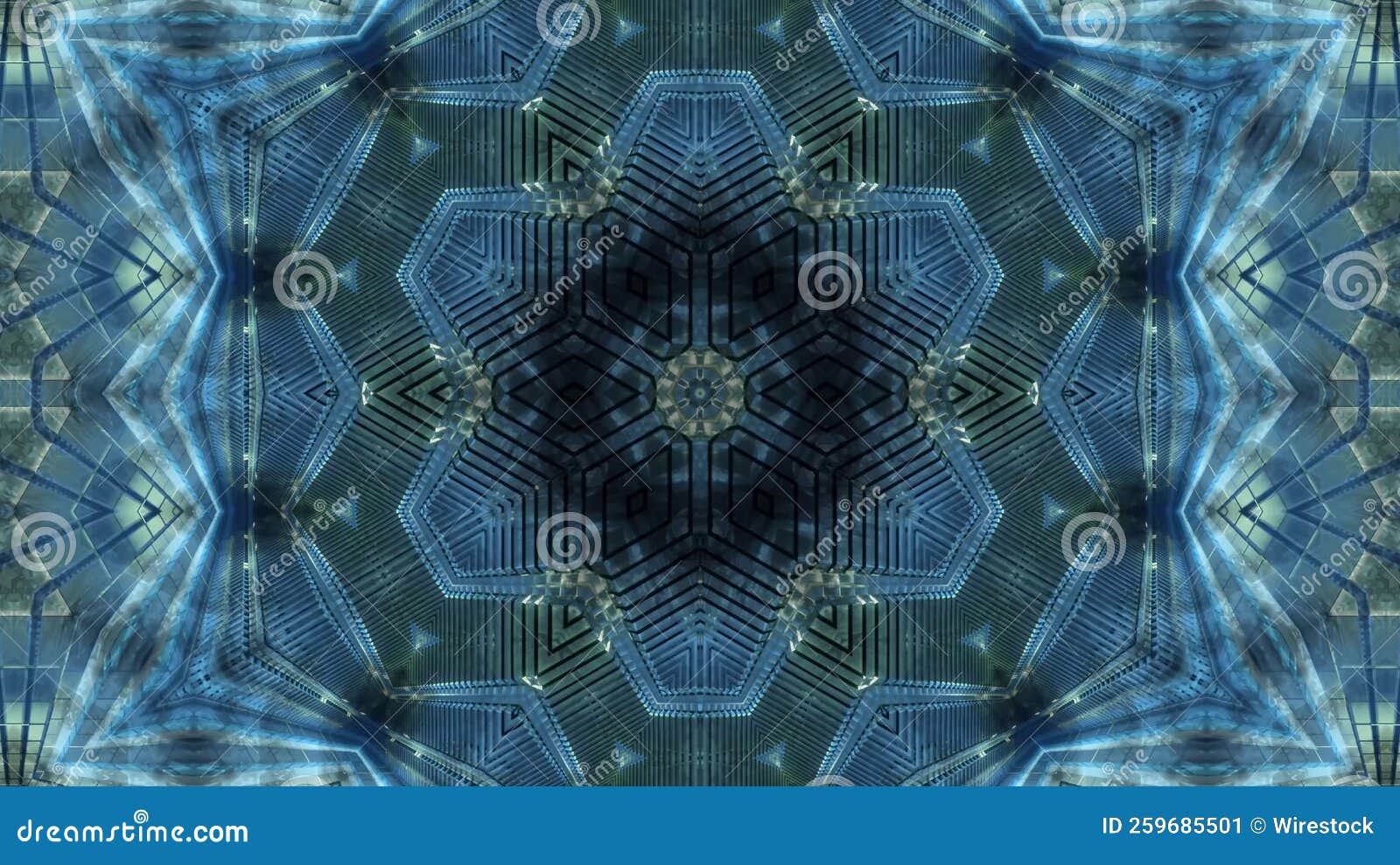 Seamless 3d Rendering of a Motion Graphics Background with Blue Lights ...