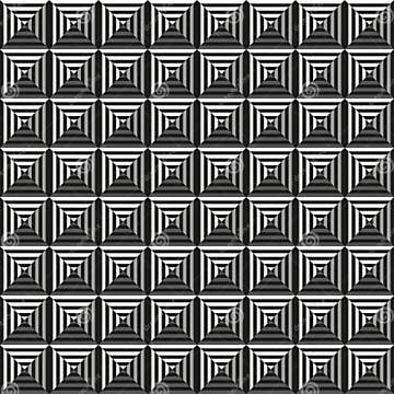 Seamless 3d Square Grid Pattern Texture. Op Art Design Style Background ...