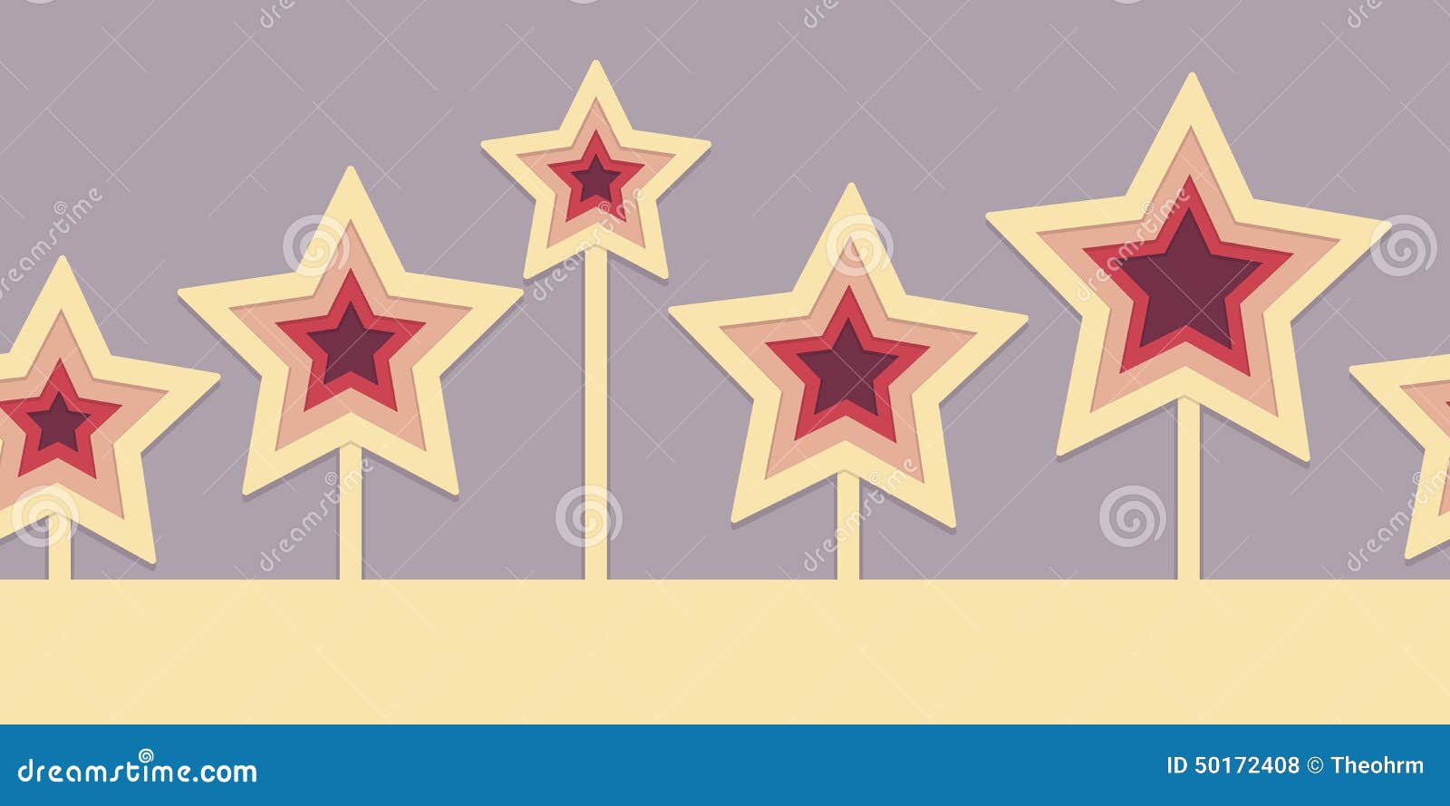 Seamless 3d stars Border stock vector. Illustration of star - 50172408