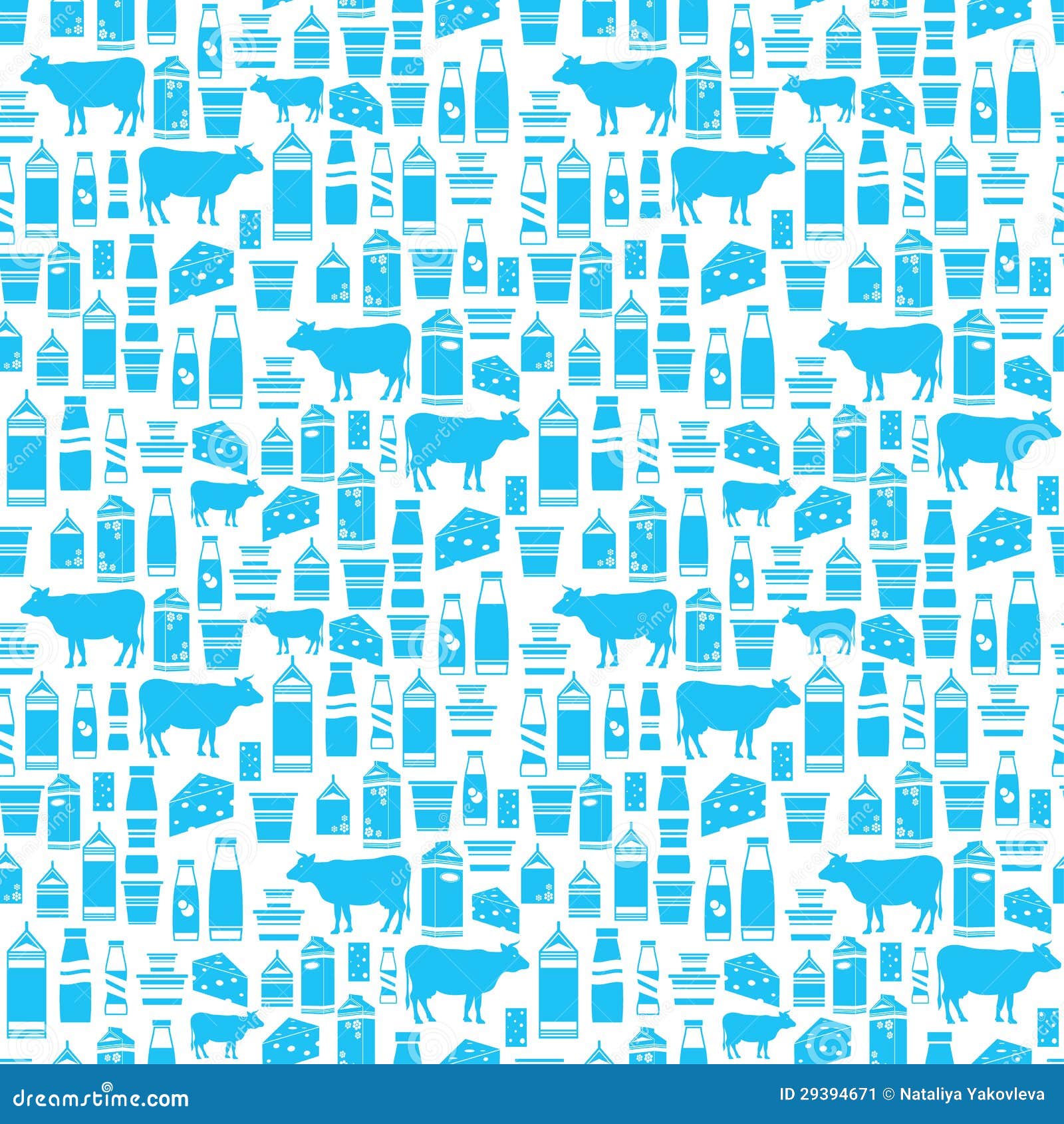Dairy Products, Pattern. Cartoon Vector | CartoonDealer.com #87438663