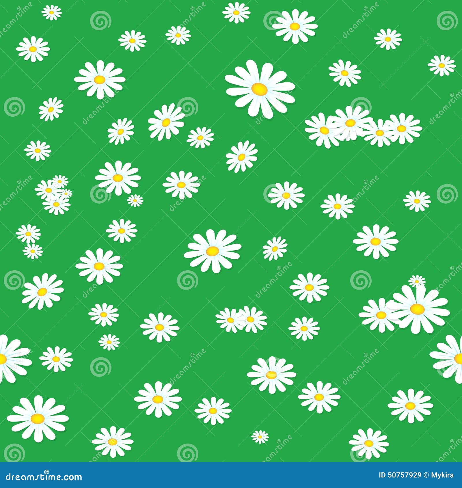 Seamless Daisies Pattern Stock Image | CartoonDealer.com #76913143